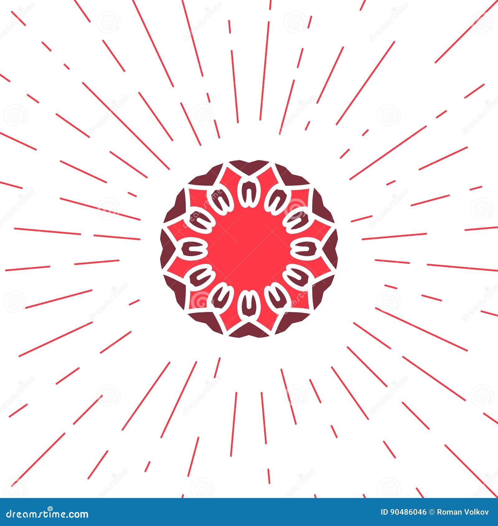 Vector Geometric Sun Emblem Stock Vector - Illustration of emblem ...