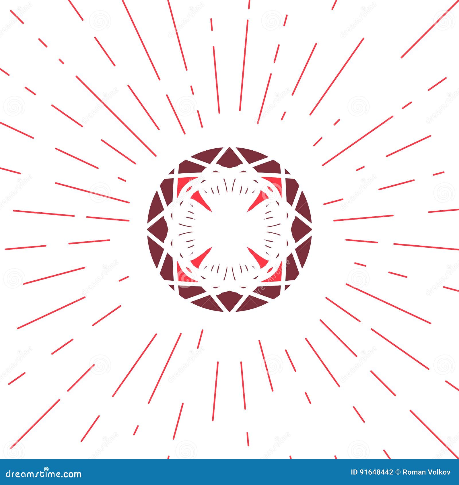 Vector Geometric Sun Emblem Stock Vector - Illustration of company ...