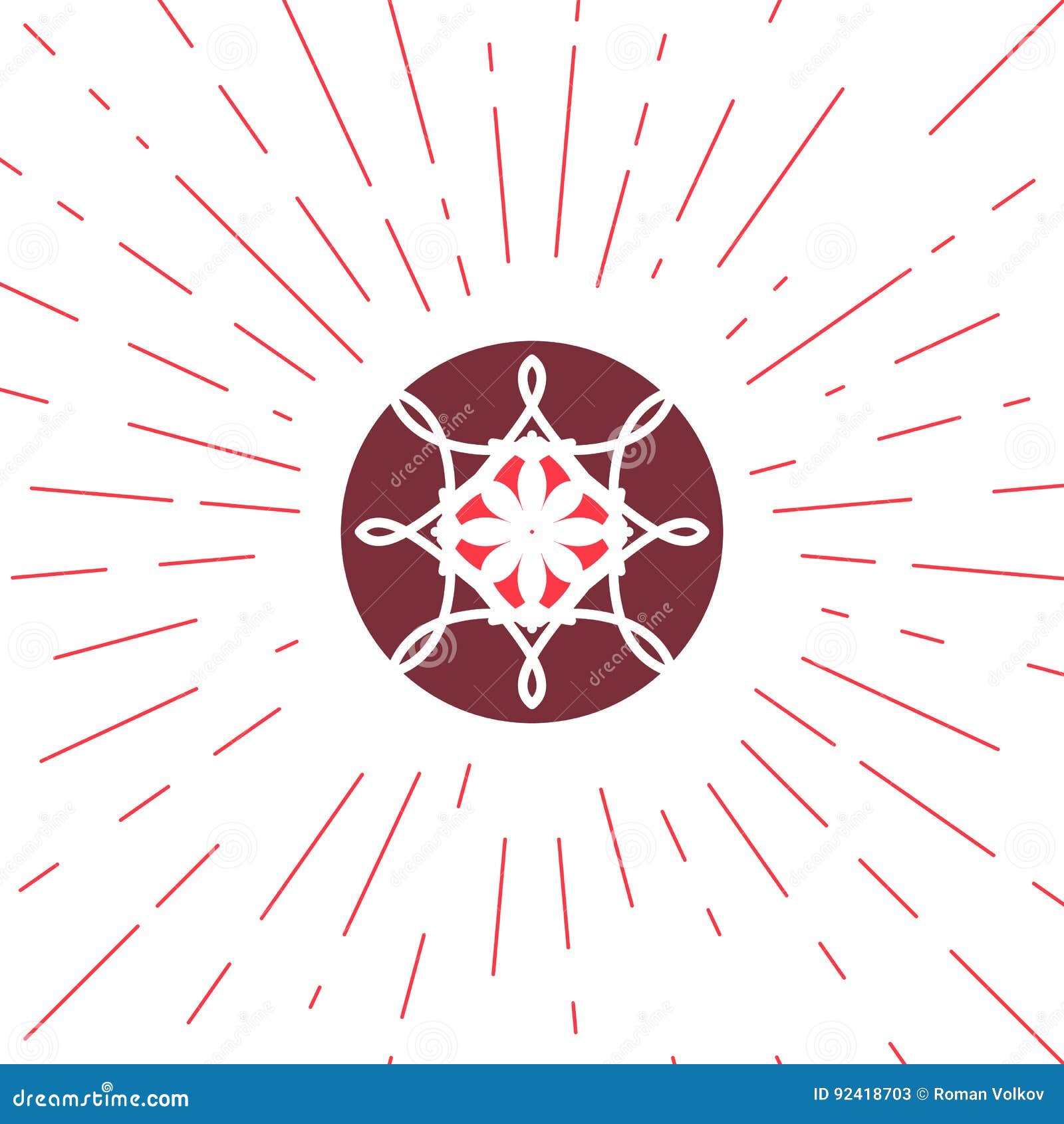 Vector Geometric Sun Emblem Stock Vector - Illustration of arabesque ...