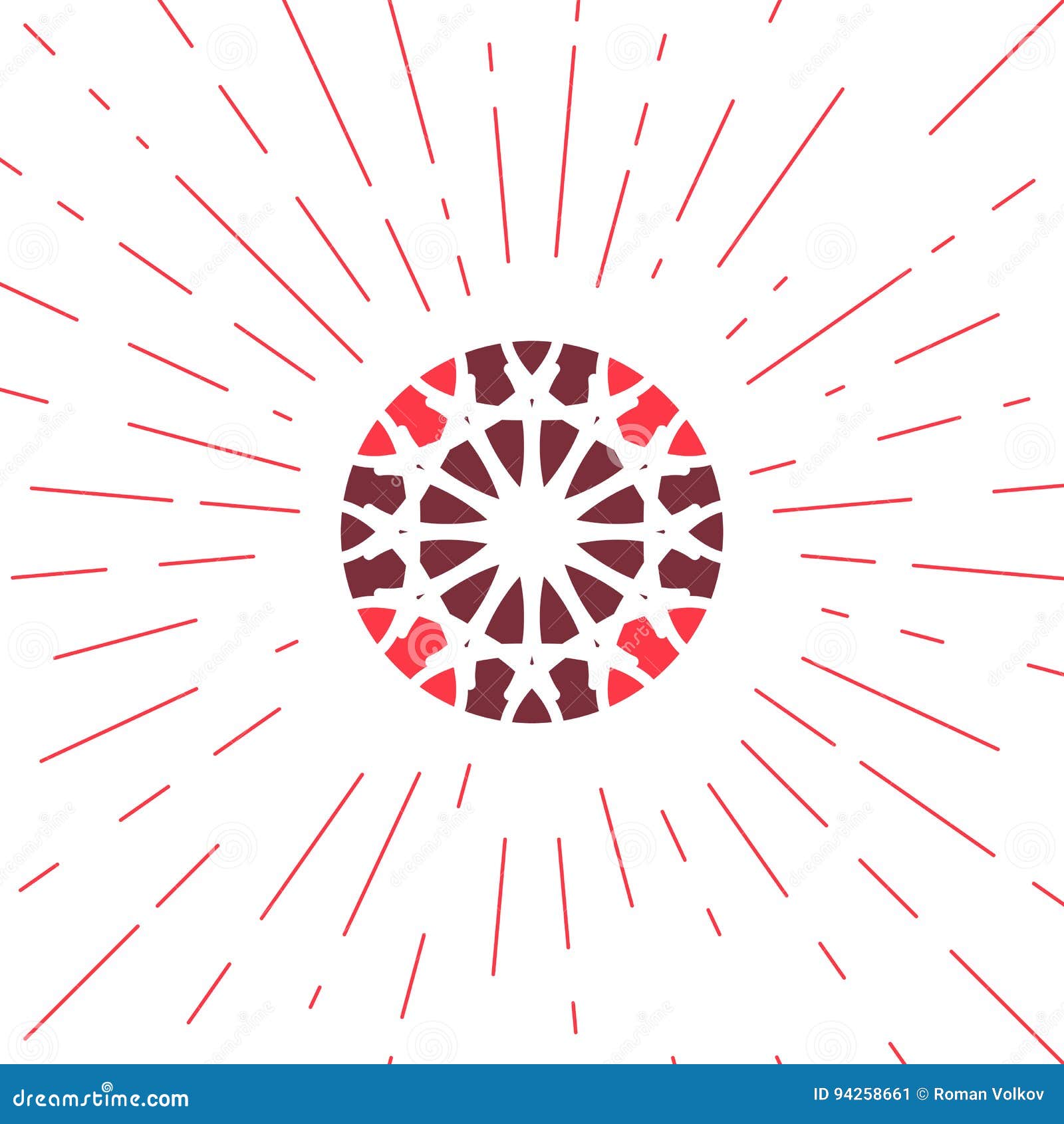 Vector Geometric Sun Emblem Stock Vector - Illustration of logo, color ...