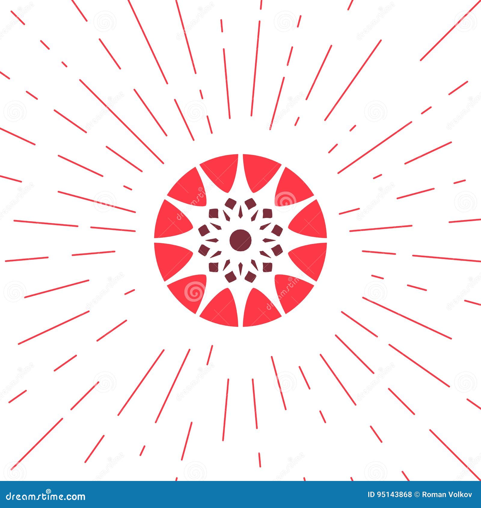 Vector Geometric Sun Emblem Stock Vector - Illustration of modern ...