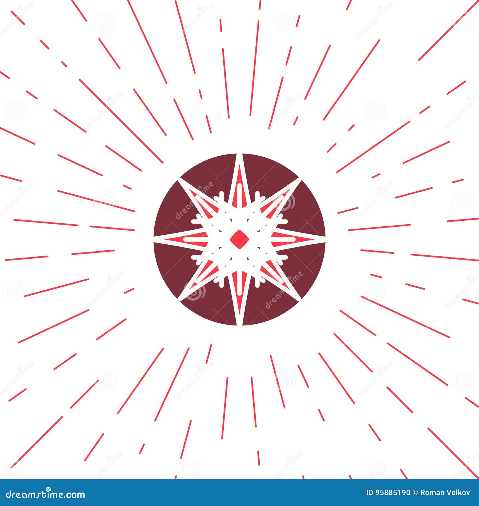 Vector Geometric Sun Emblem Stock Vector - Illustration of indian ...