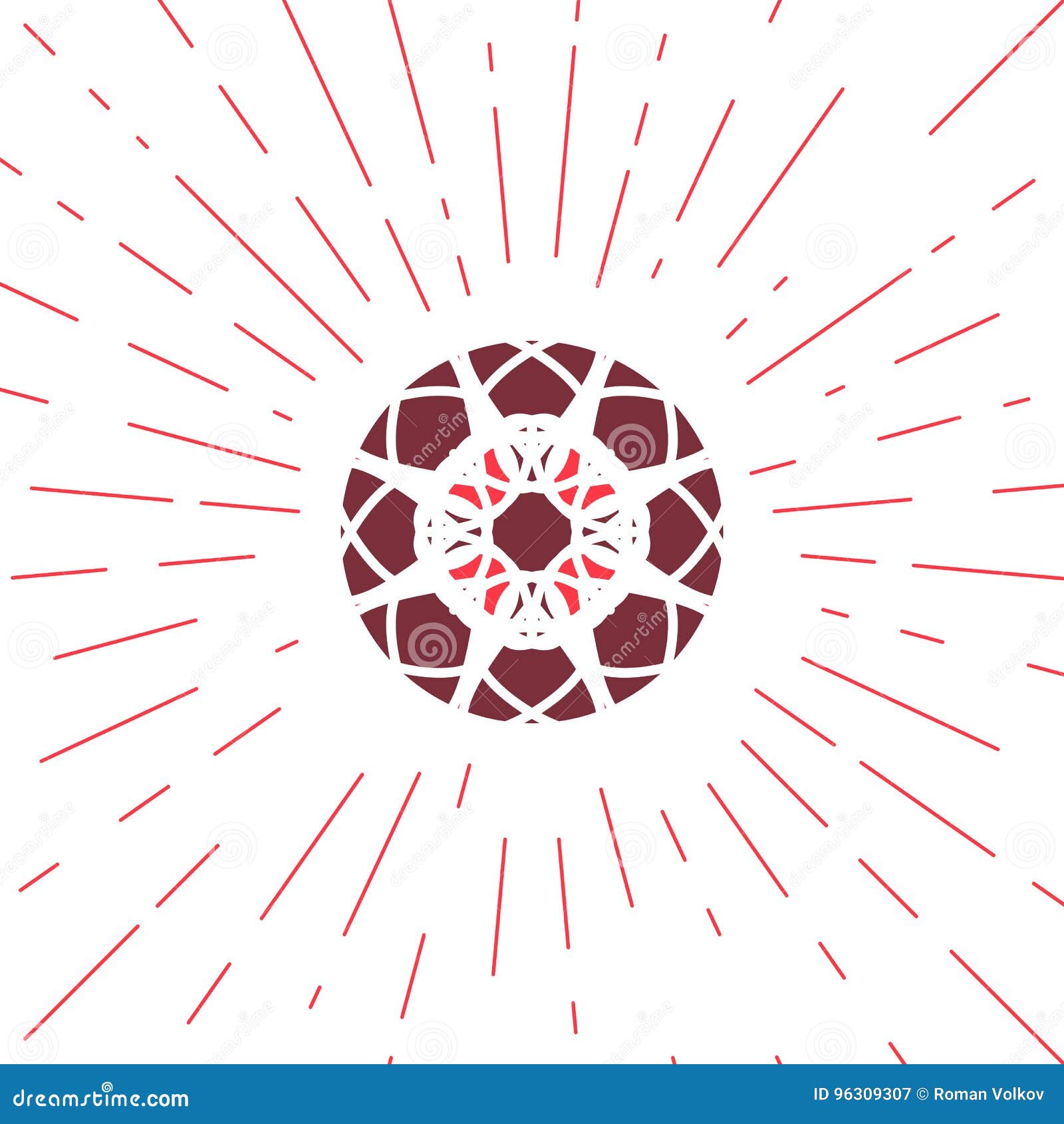 Vector Geometric Sun Emblem Stock Vector - Illustration of floral ...