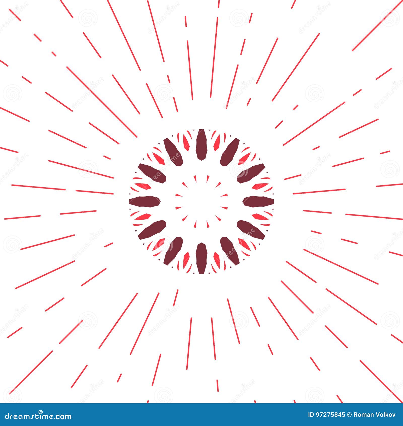 Vector Geometric Sun Emblem Stock Vector - Illustration of lotos ...