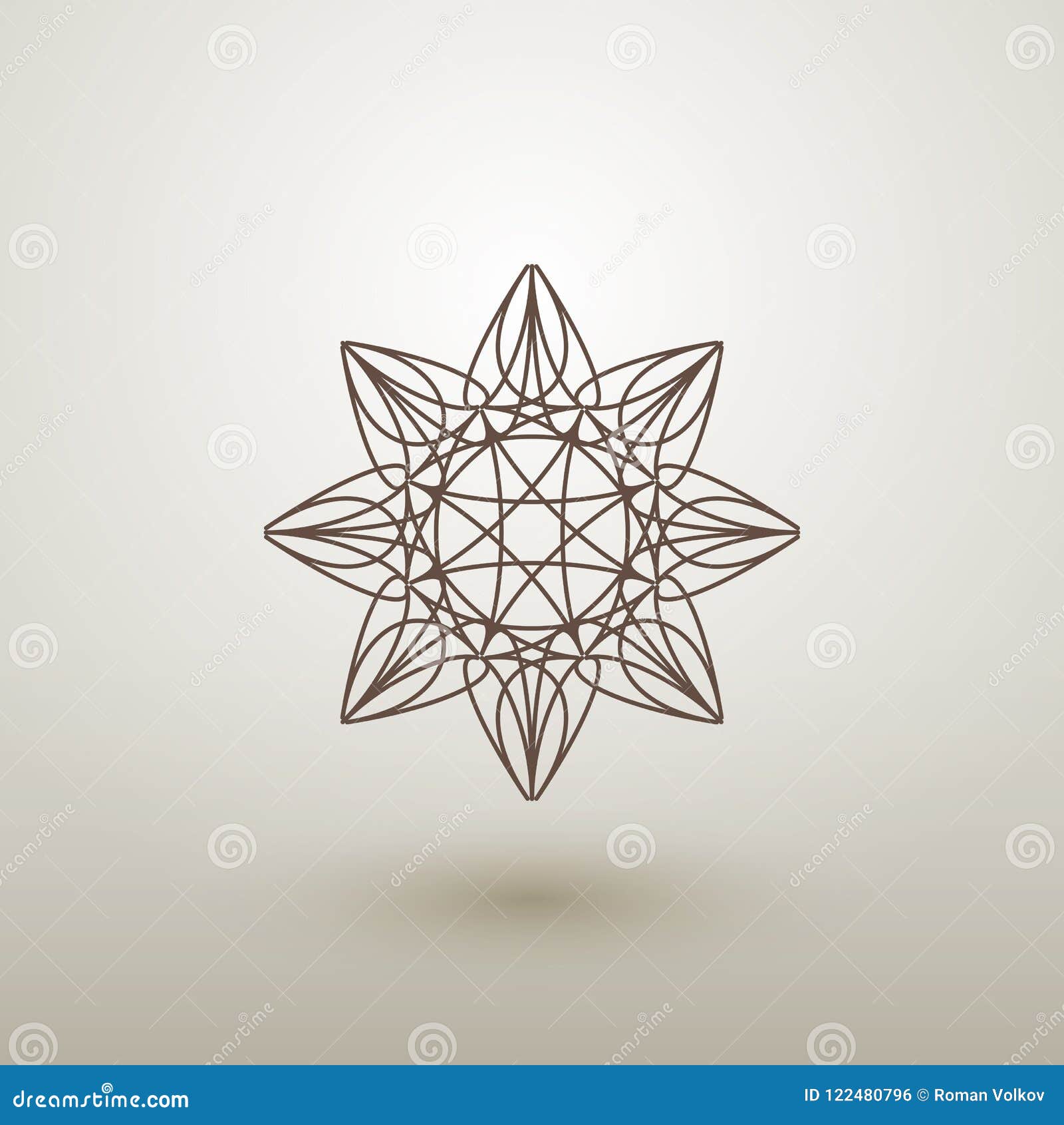 Vector geometric symbol stock vector. Illustration of abstract - 122480796