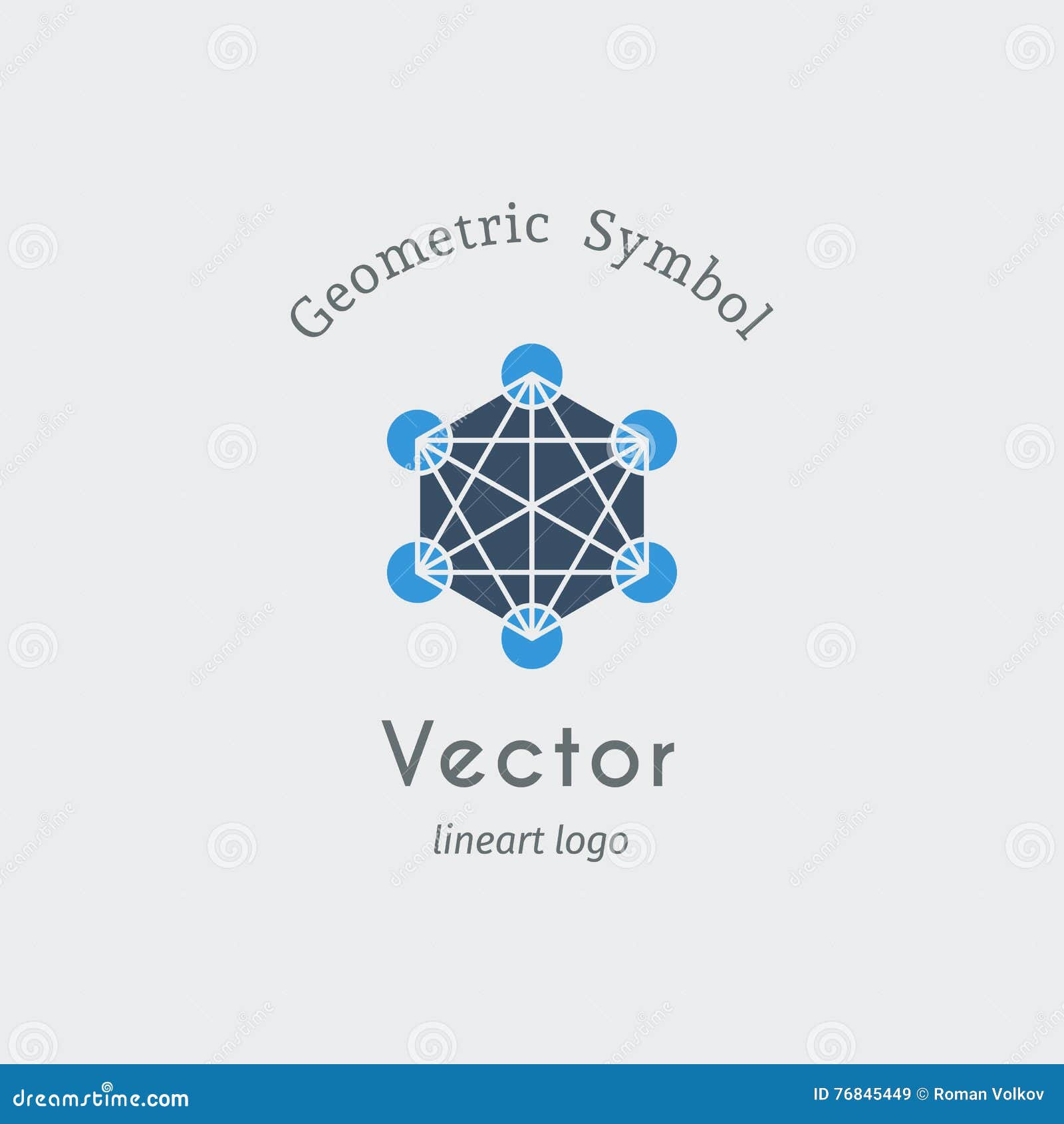 Vector geometric symbol stock vector. Illustration of advantage - 76845449