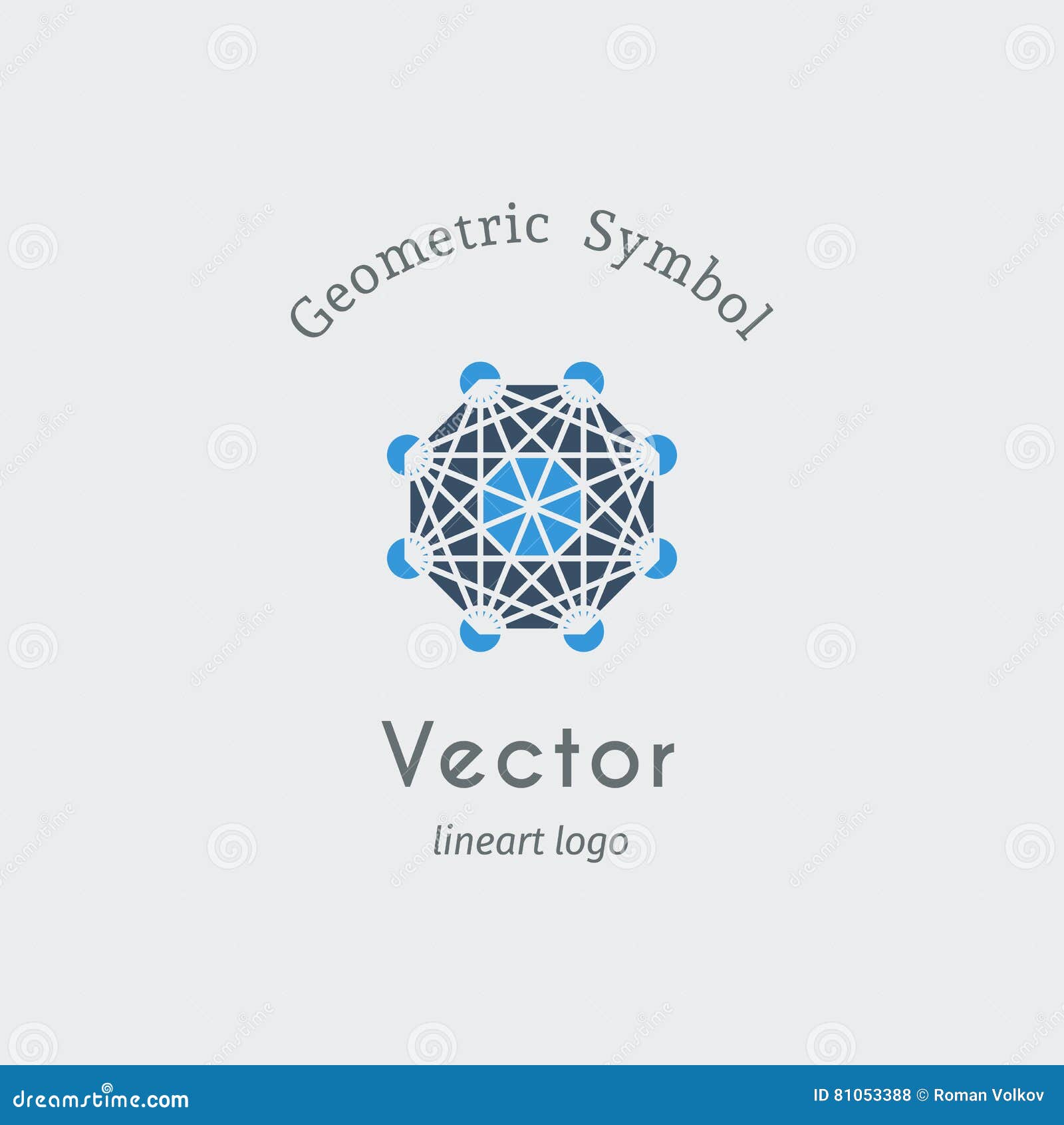 Vector geometric symbol stock vector. Illustration of color - 81053388