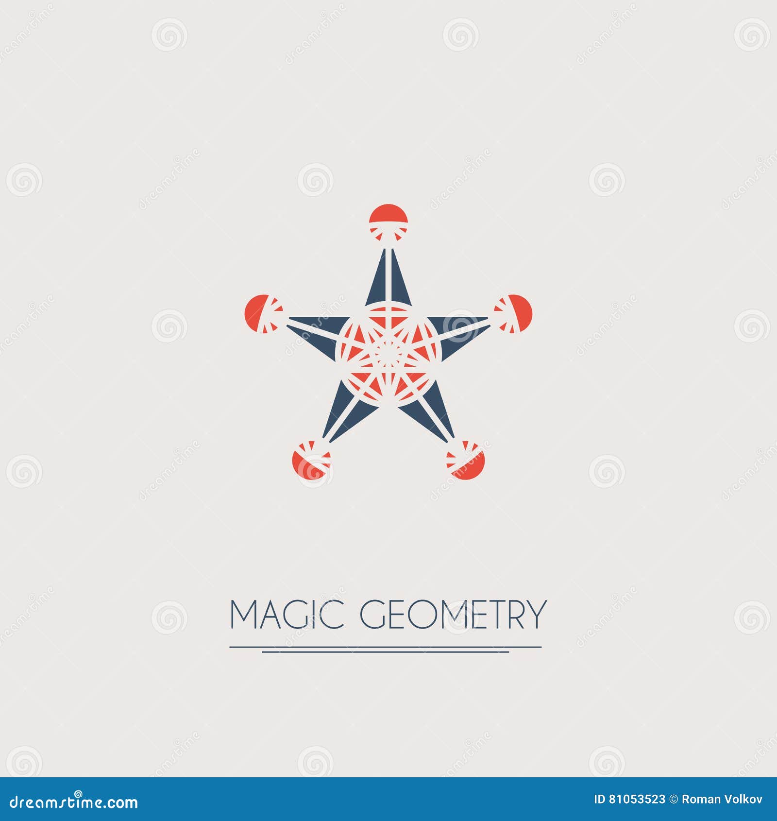 Vector geometric symbol stock vector. Illustration of geometry - 81053523