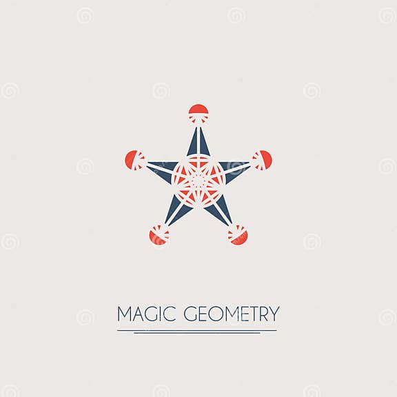 Vector geometric symbol stock vector. Illustration of geometry - 81053523
