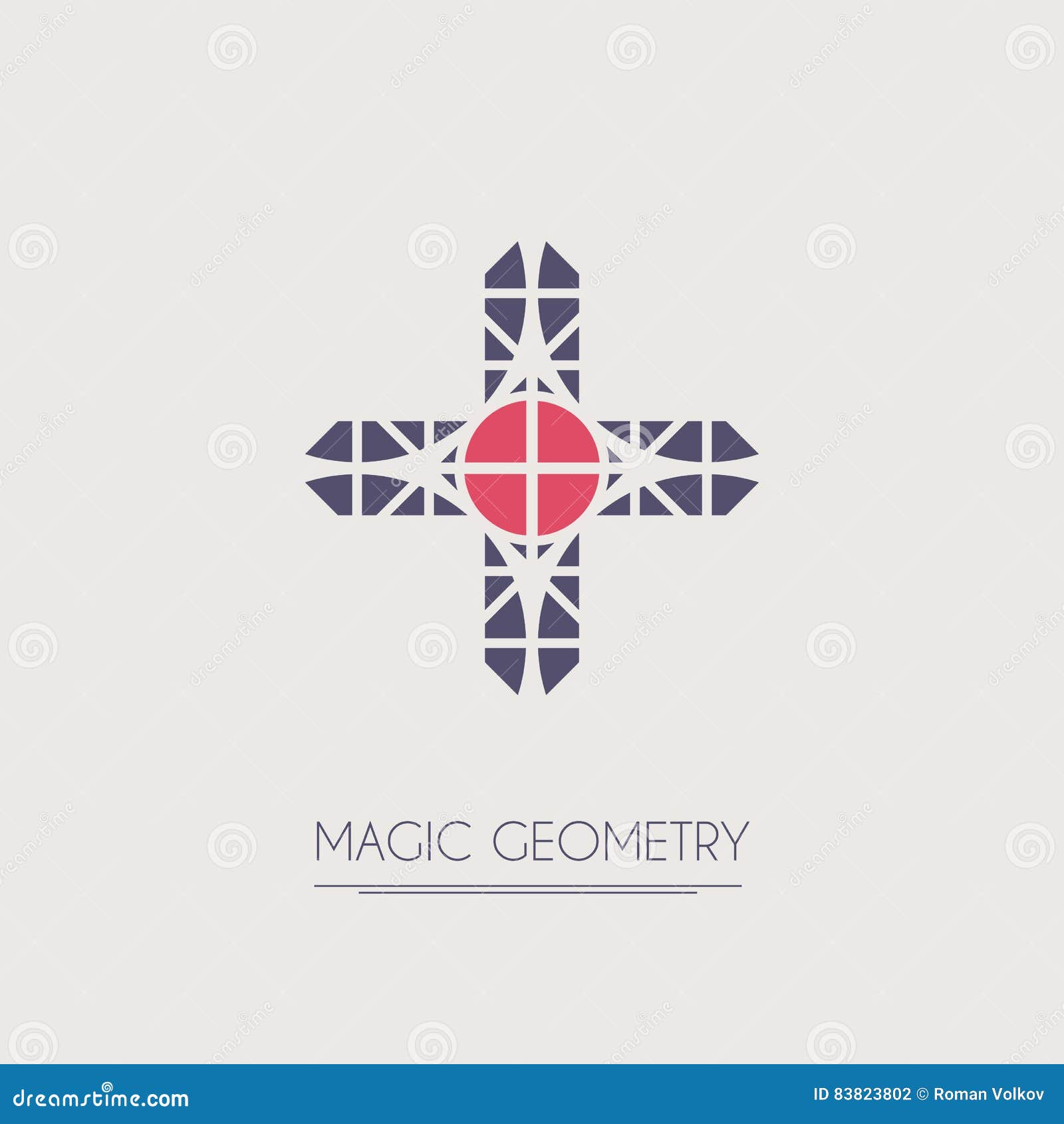 Vector geometric symbol stock vector. Illustration of identity - 83823802