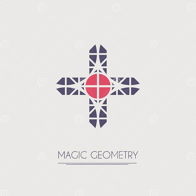 Vector geometric symbol stock vector. Illustration of identity - 83823802