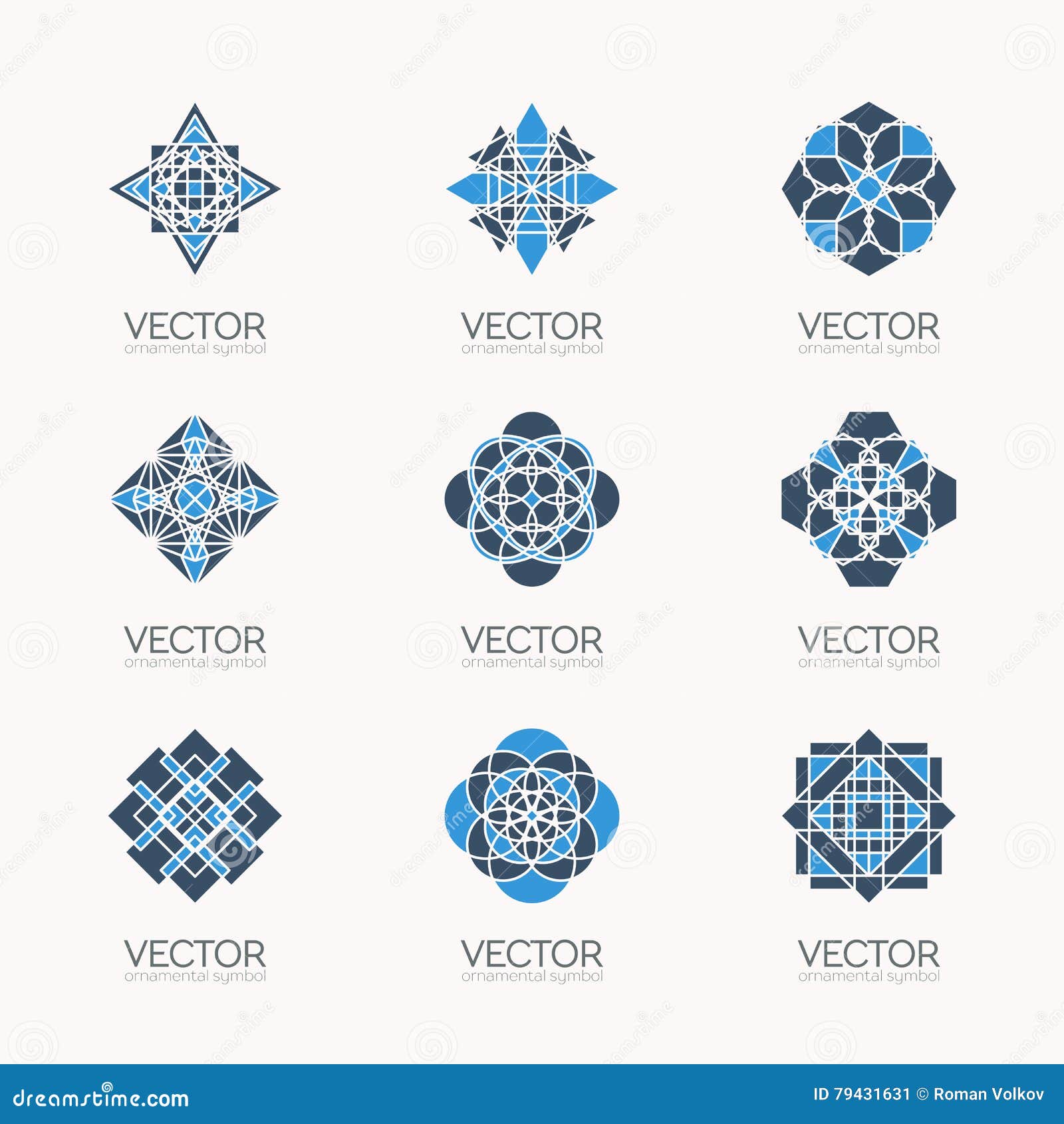 Vector geometric symbols stock vector. Illustration of islam - 79431631