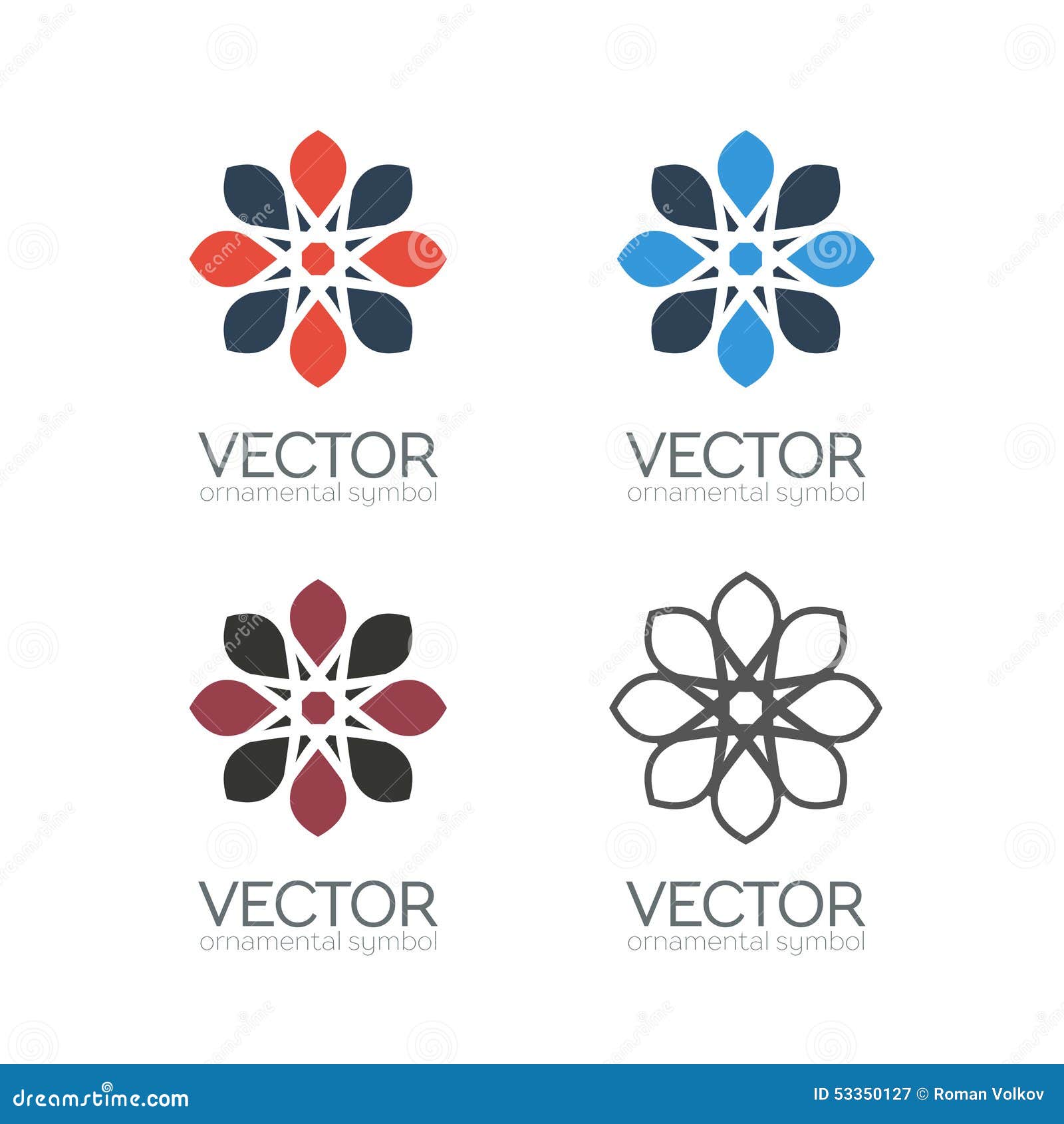 Vector geometric symbols stock vector. Illustration of mehendi - 53350127