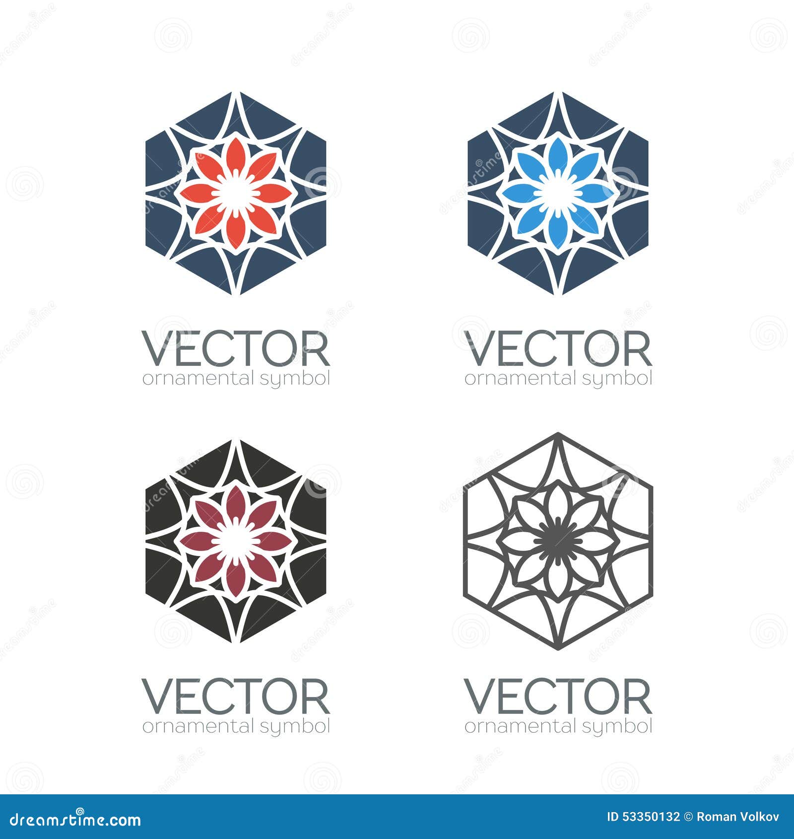 Vector geometric symbols stock vector. Illustration of asian - 53350132