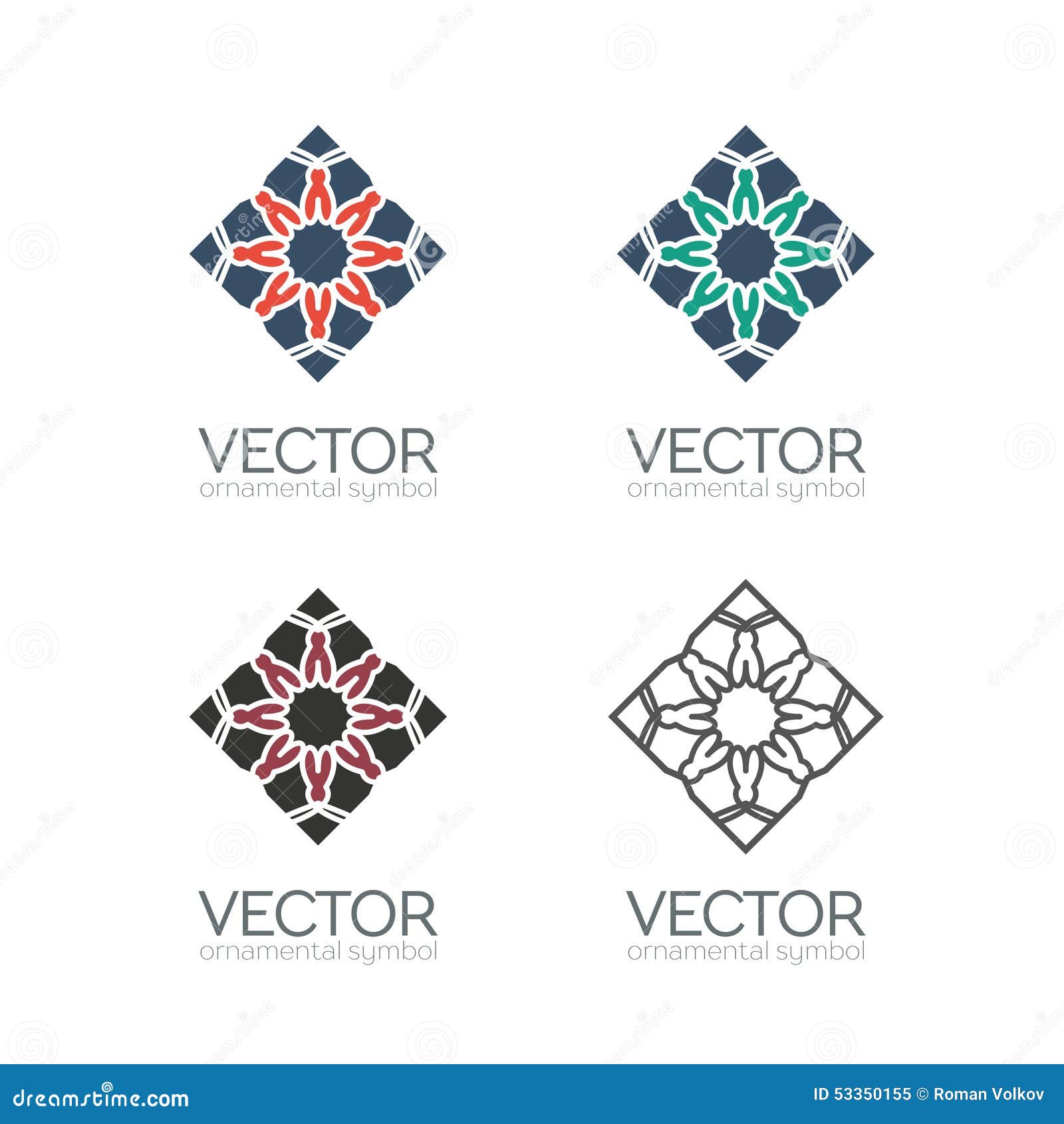 Vector geometric symbols stock vector. Illustration of insignia - 53350155