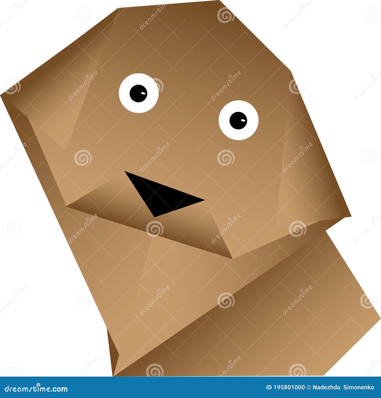 Vector Geometric Triangle Illustration Origami Paper Figures Stock ...