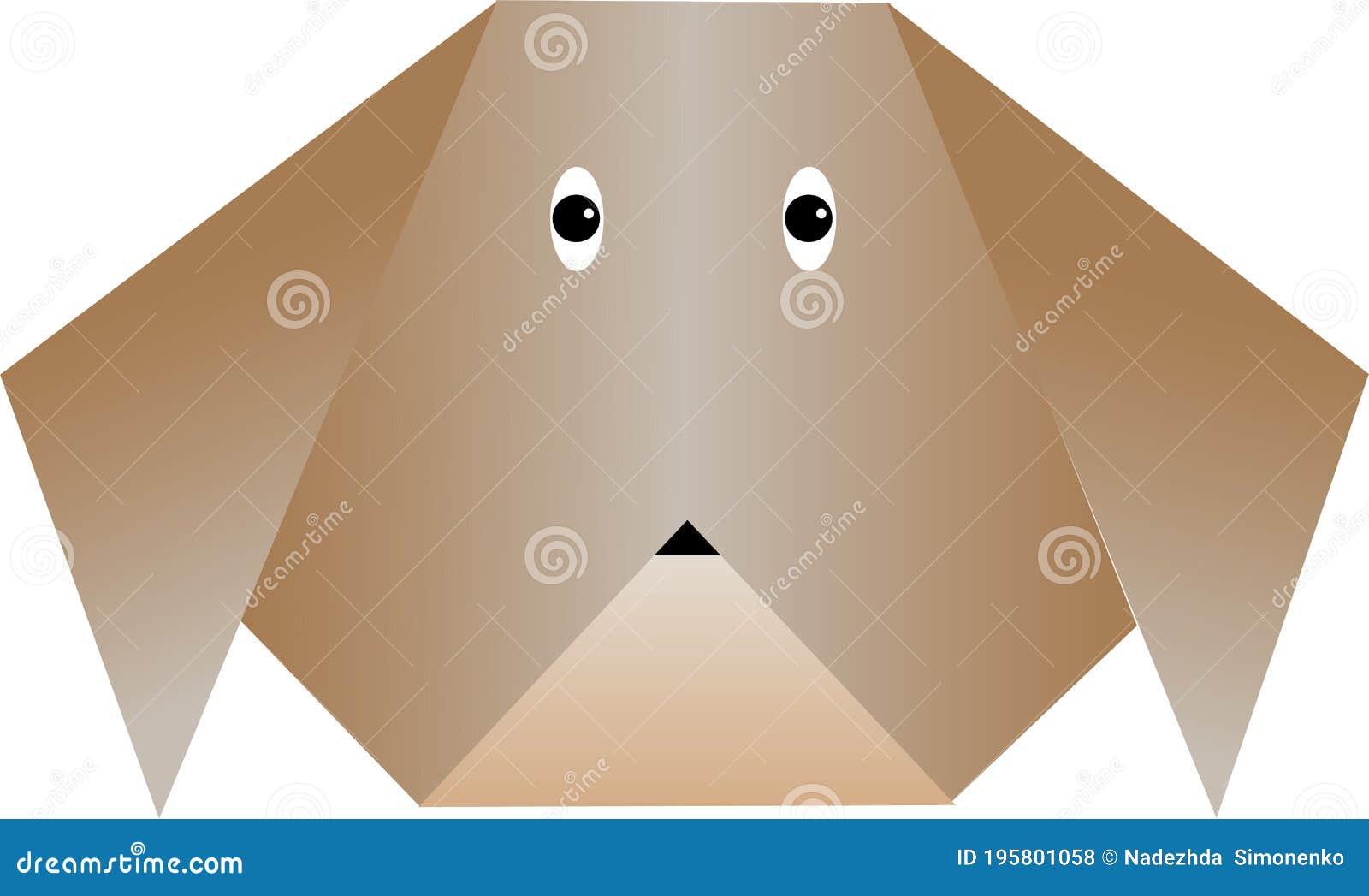 Vector Geometric Triangle Illustration Origami Paper Figures Stock ...