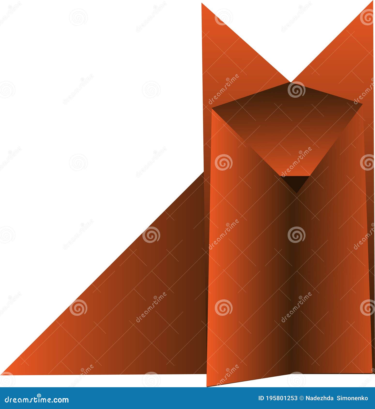 Vector Geometric Triangle Illustration Origami Paper Figures Stock ...