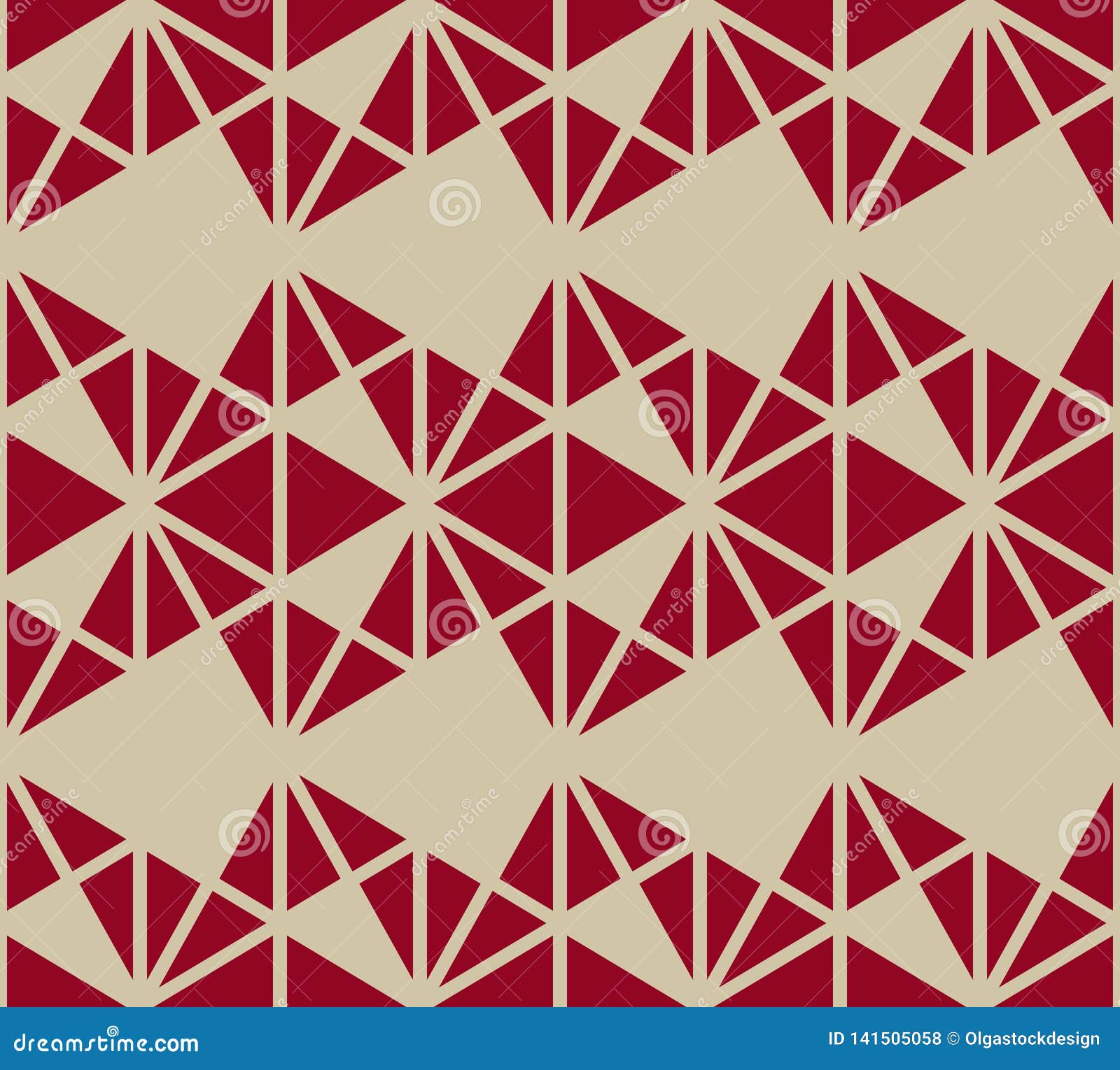 Vector Geometric Triangles Pattern. Elegant Burgundy and Gold Seamless ...