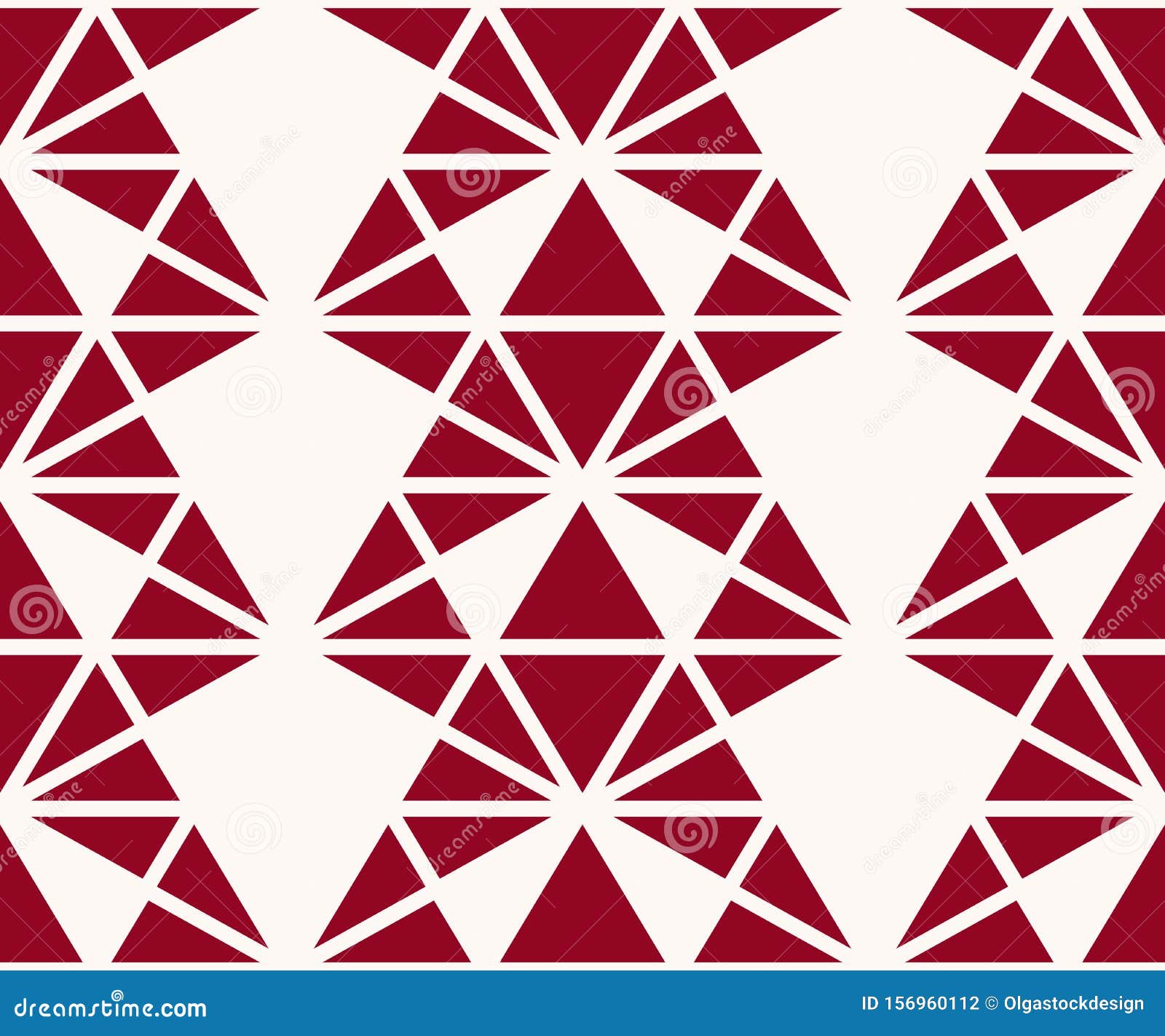 Vector Geometric Triangles Pattern. Elegant Burgundy and White Seamless ...