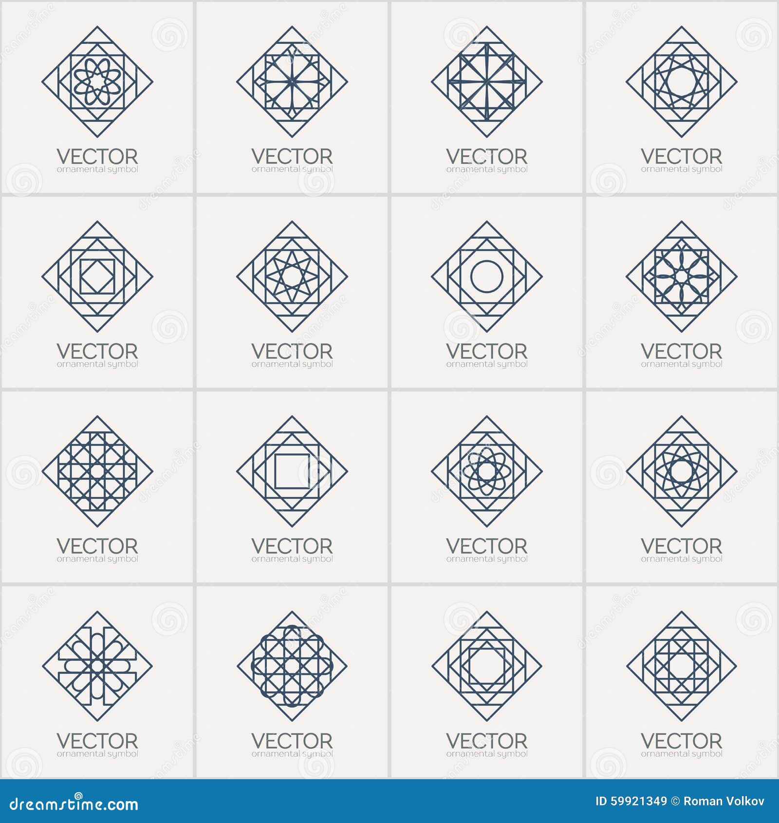 Vector Geometrische Symbolen Vector Illustratie - Illustration of ...