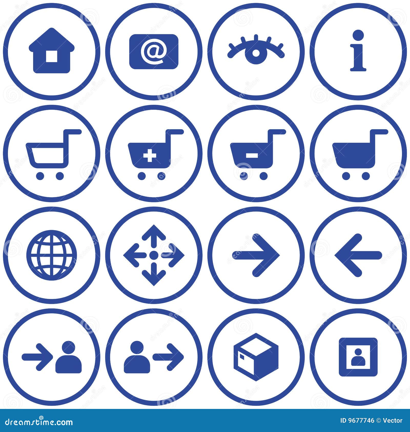 Vector Geplaatste Elektronische Handelpictogrammen Vector Illustratie ...