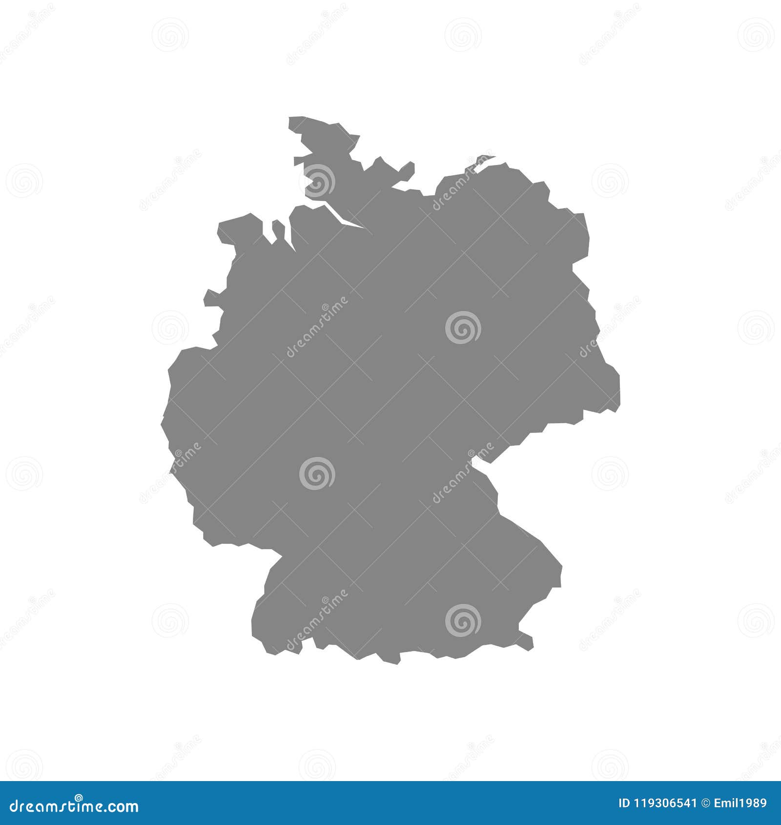 Vector Germany map stock illustration. Illustration of icon - 119306541