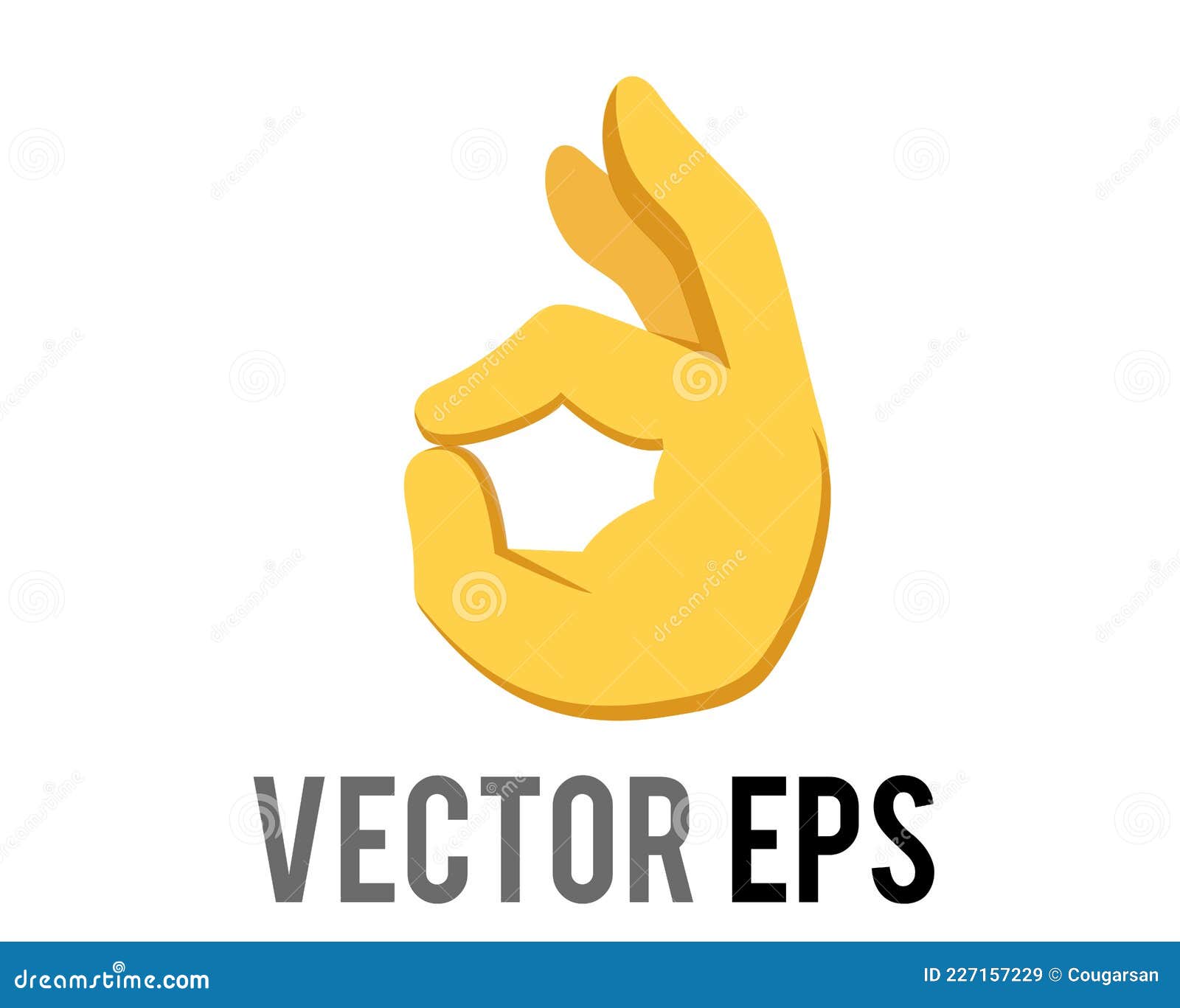 Vector Gesture Finger Okay Icon, Represents Yes, Correct, Good Stock ...