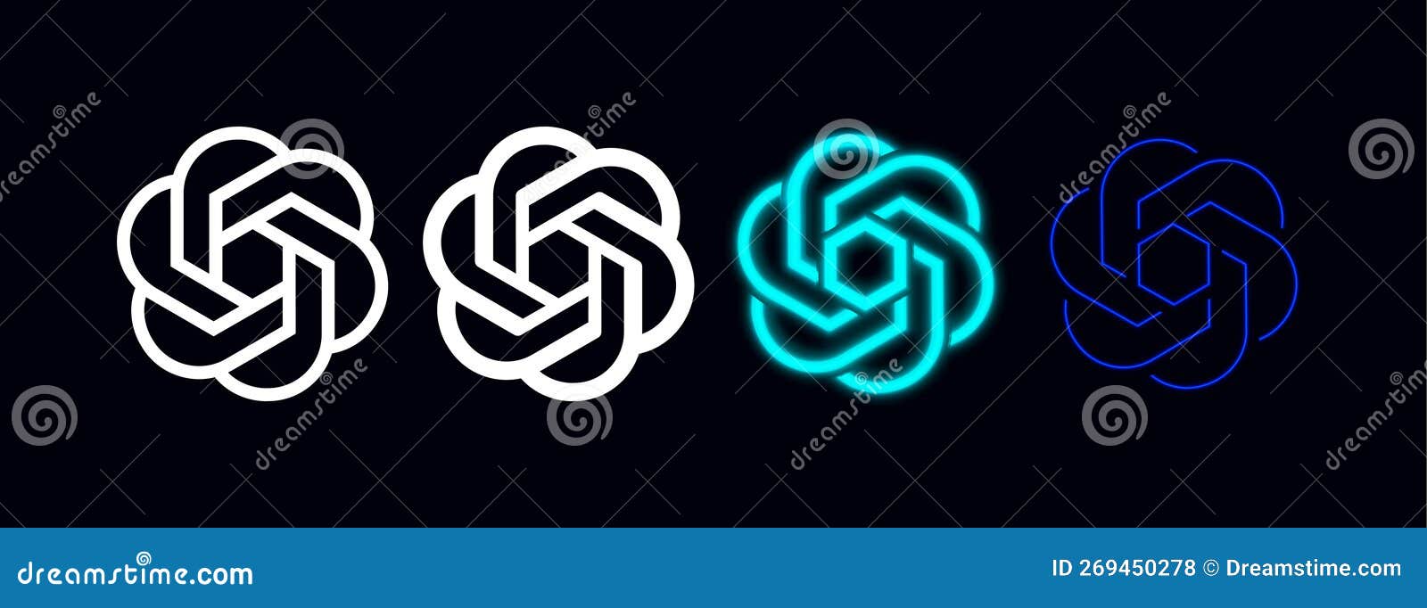 Vector GhatGpt Logo. Open Ai Technology Symbol. Neon Chat Gpt Icon ...