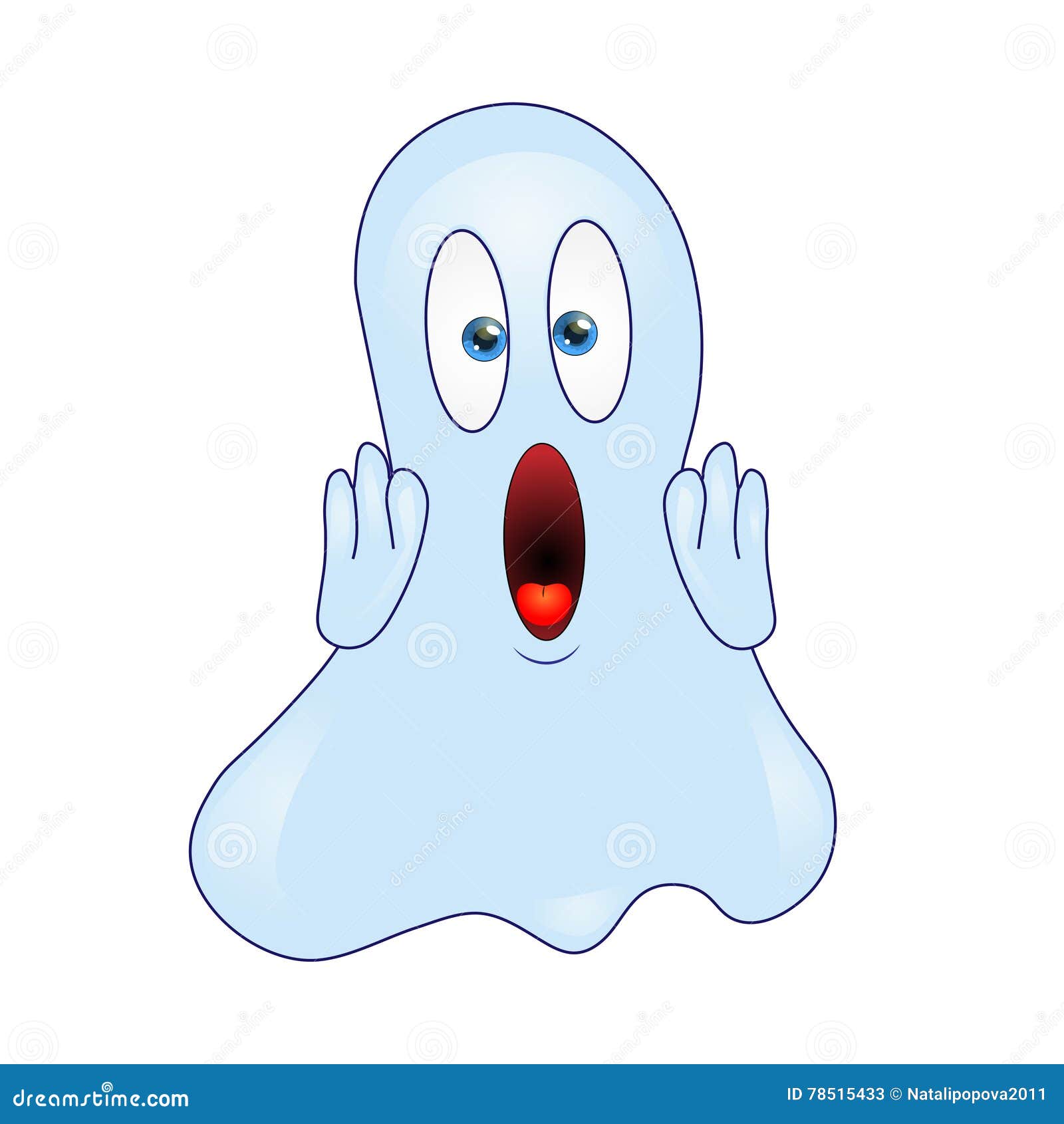Ghost Emoticon Render. Cute Emoji Render Royalty-Free Stock Photography ...