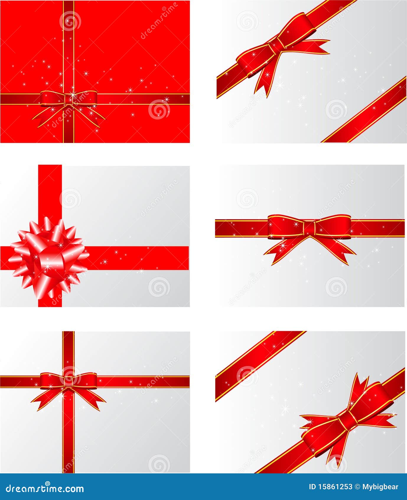 Vector gift bows set stock vector. Illustration of decor - 15861253