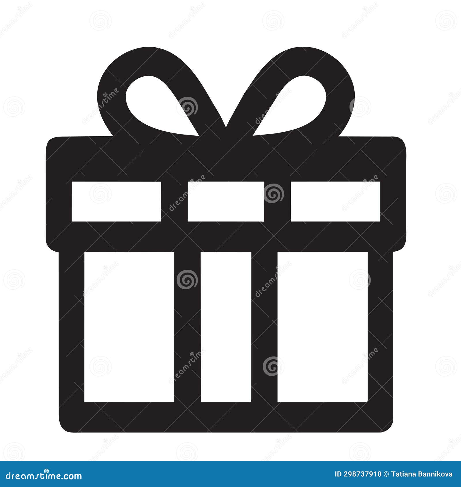 Vector Gift Box Icon, Christmas Stock Vector - Illustration of white ...