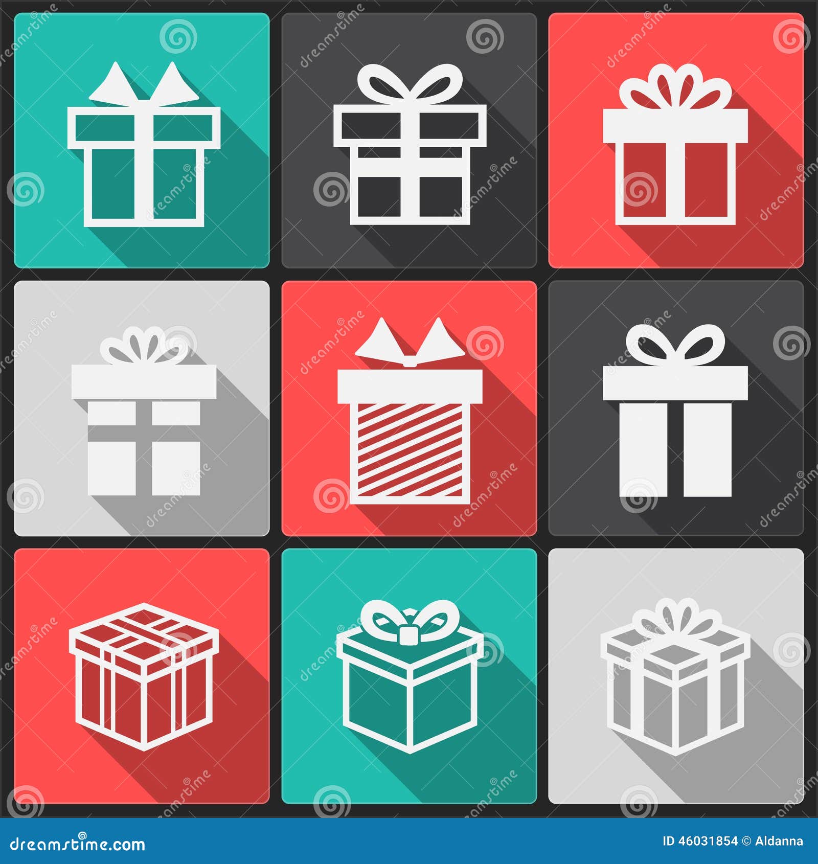 Vector Gift Box White Icons Stock Vector - Illustration of gift, icon ...