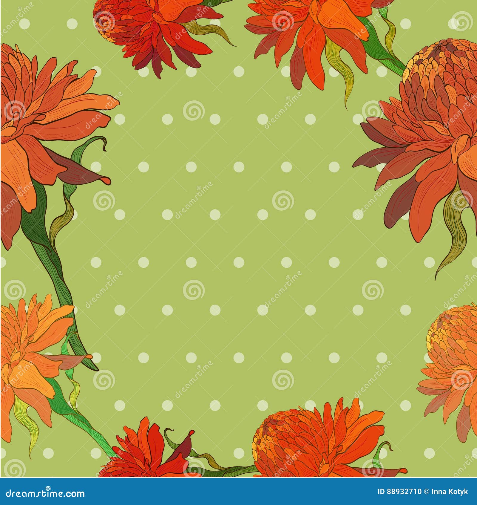 Vector. Ginger Flowers. Seamless Pattern. Stock Vector - Illustration ...