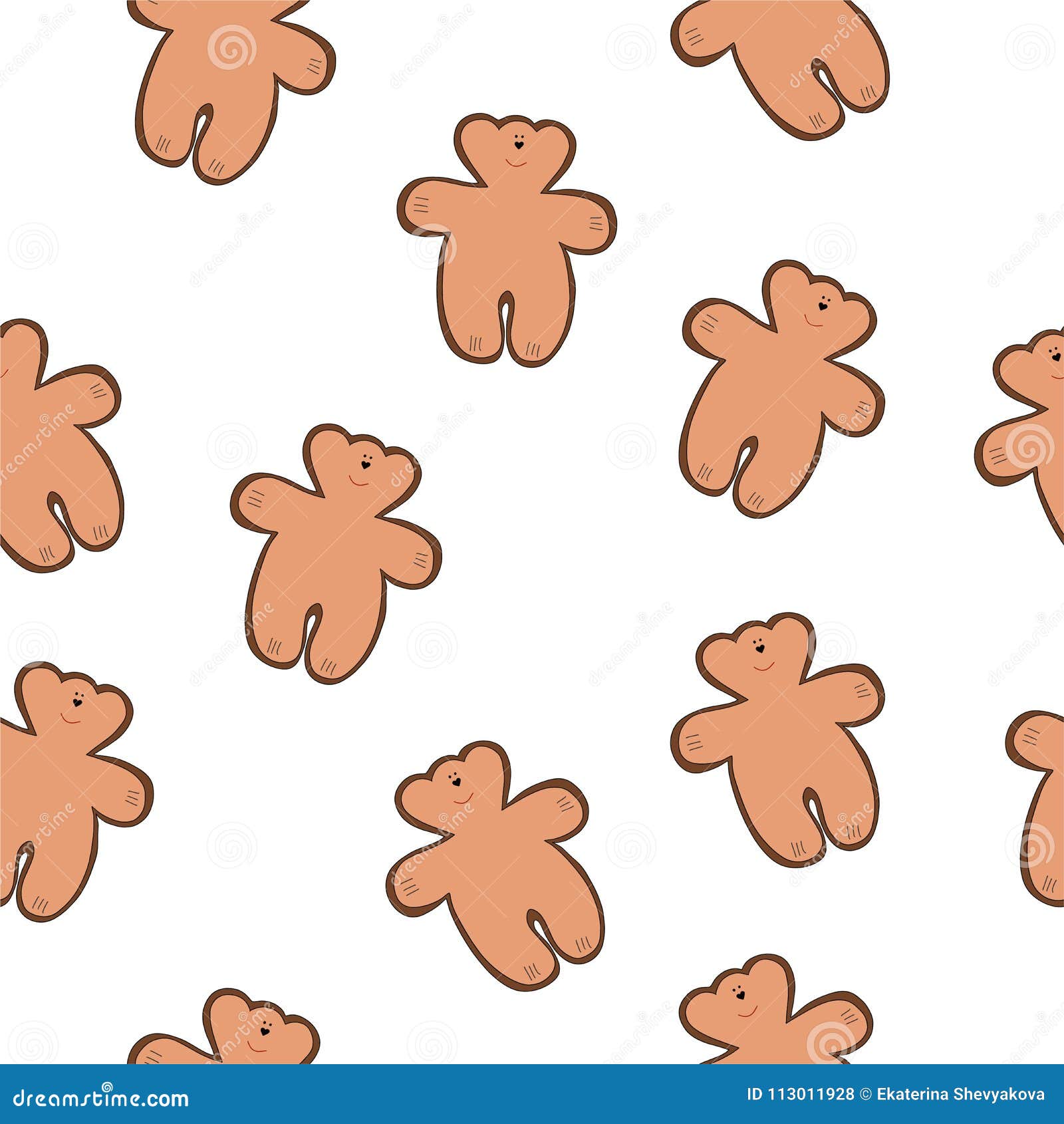 Vector Gingerbread Bear Brown on White Background Stock Vector ...