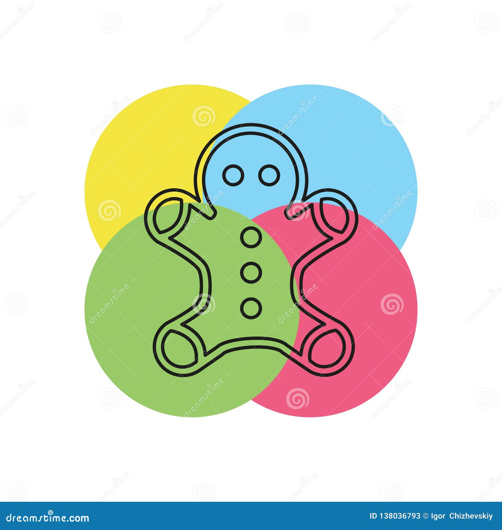 Vector Gingerbread Man Icon Web Icon Stock Illustration Illustration