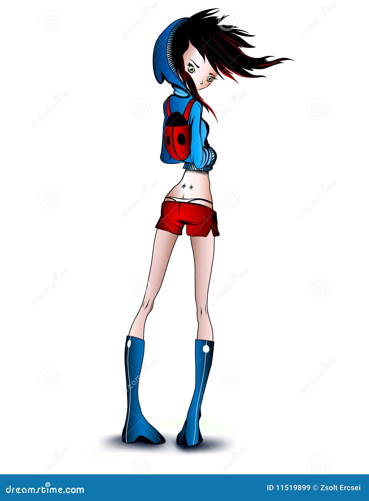 Vector girl stock vector. Illustration of style, beauty - 11519899