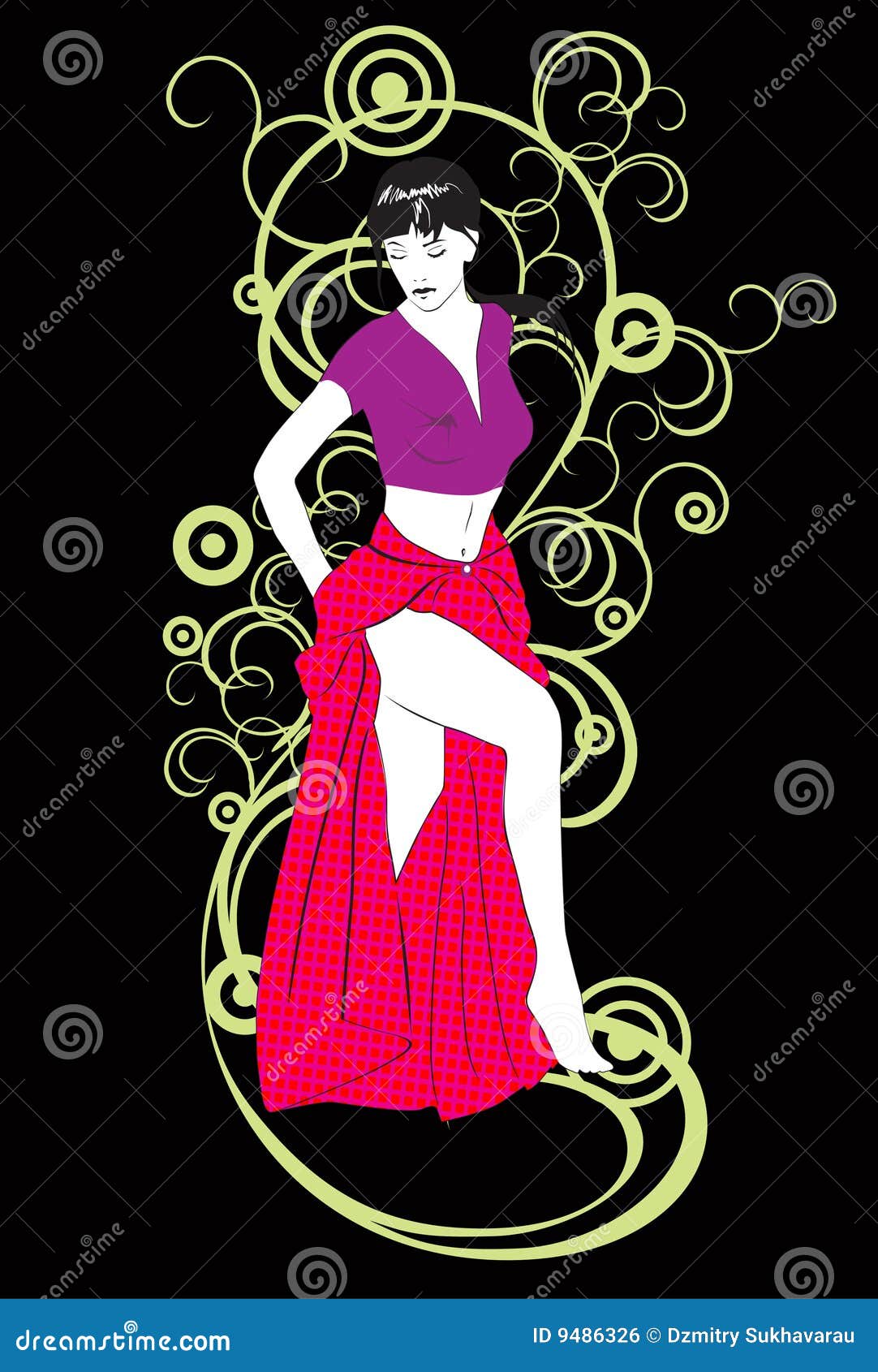 The Vector girl stock vector. Illustration of body, people - 9486326