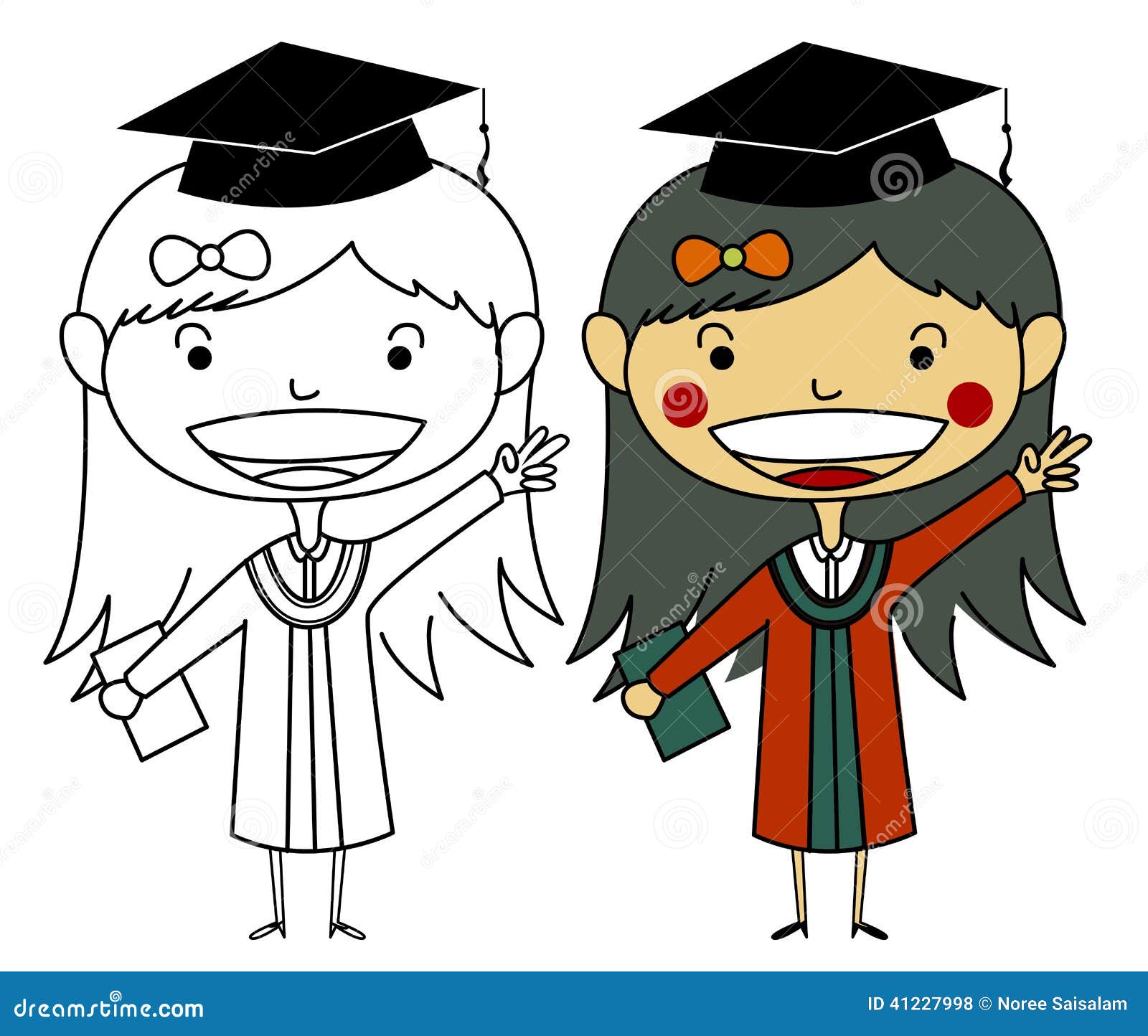 Vector of Girl Graduate stock vector. Illustration of mortar - 41227998