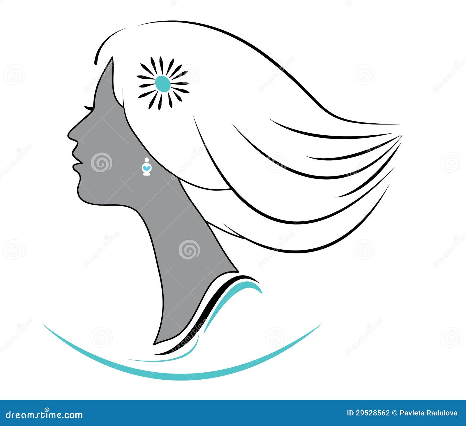 Vector girl logo stock illustration. Illustration of abstract - 29528562