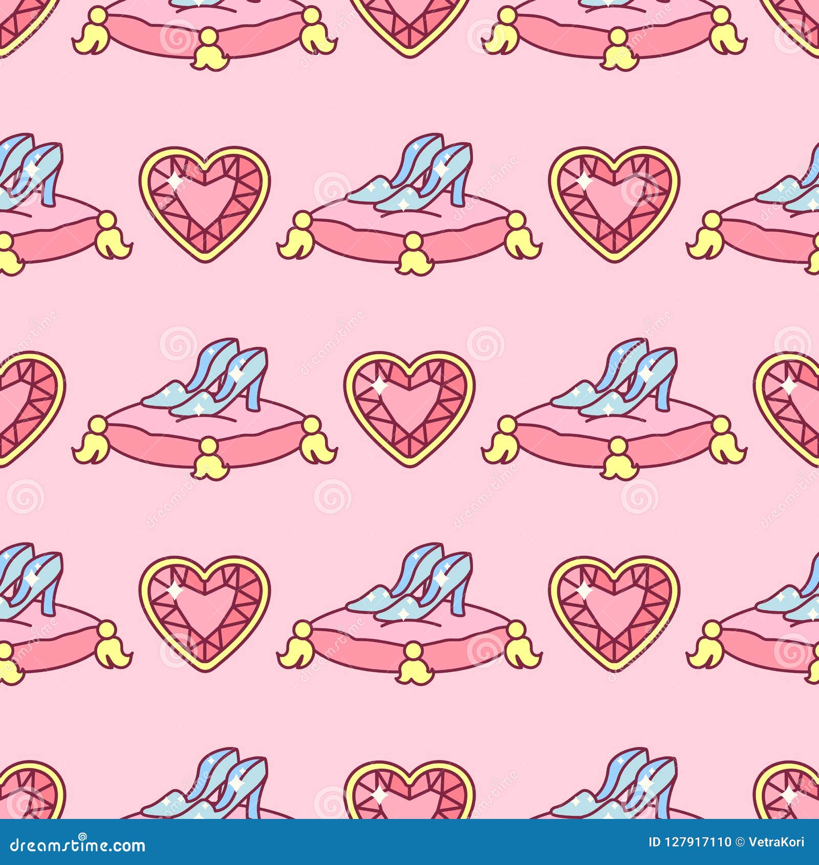 Vector Girlish Seamless Pattern Stock Vector - Illustration of graphic ...