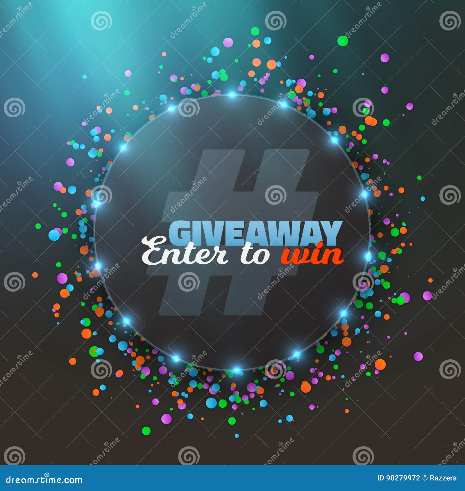 Vector Giveaway Button stock vector. Illustration of gift - 90279972