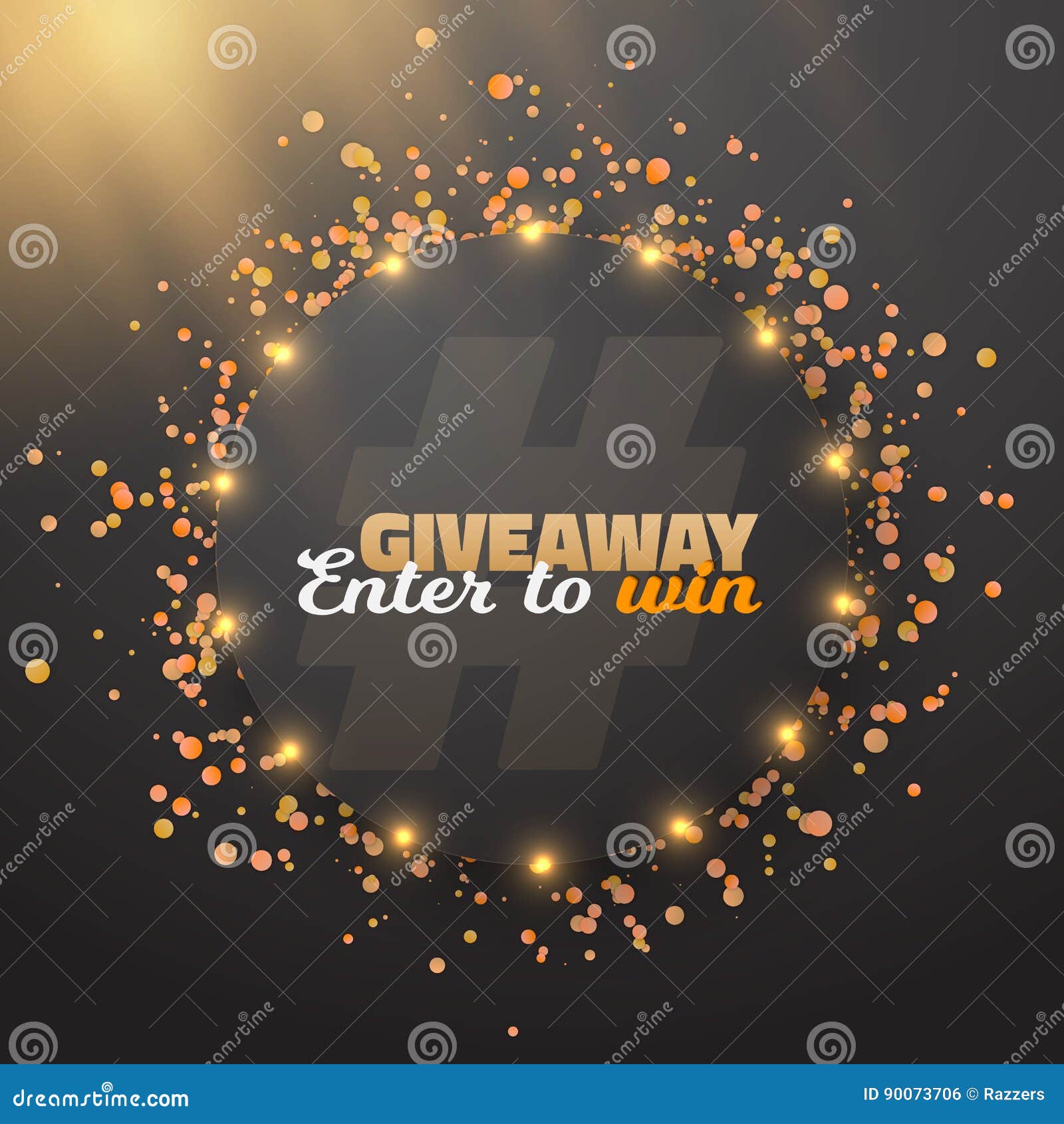 Vector Giveaway Button Template Stock Vector - Illustration of dust ...
