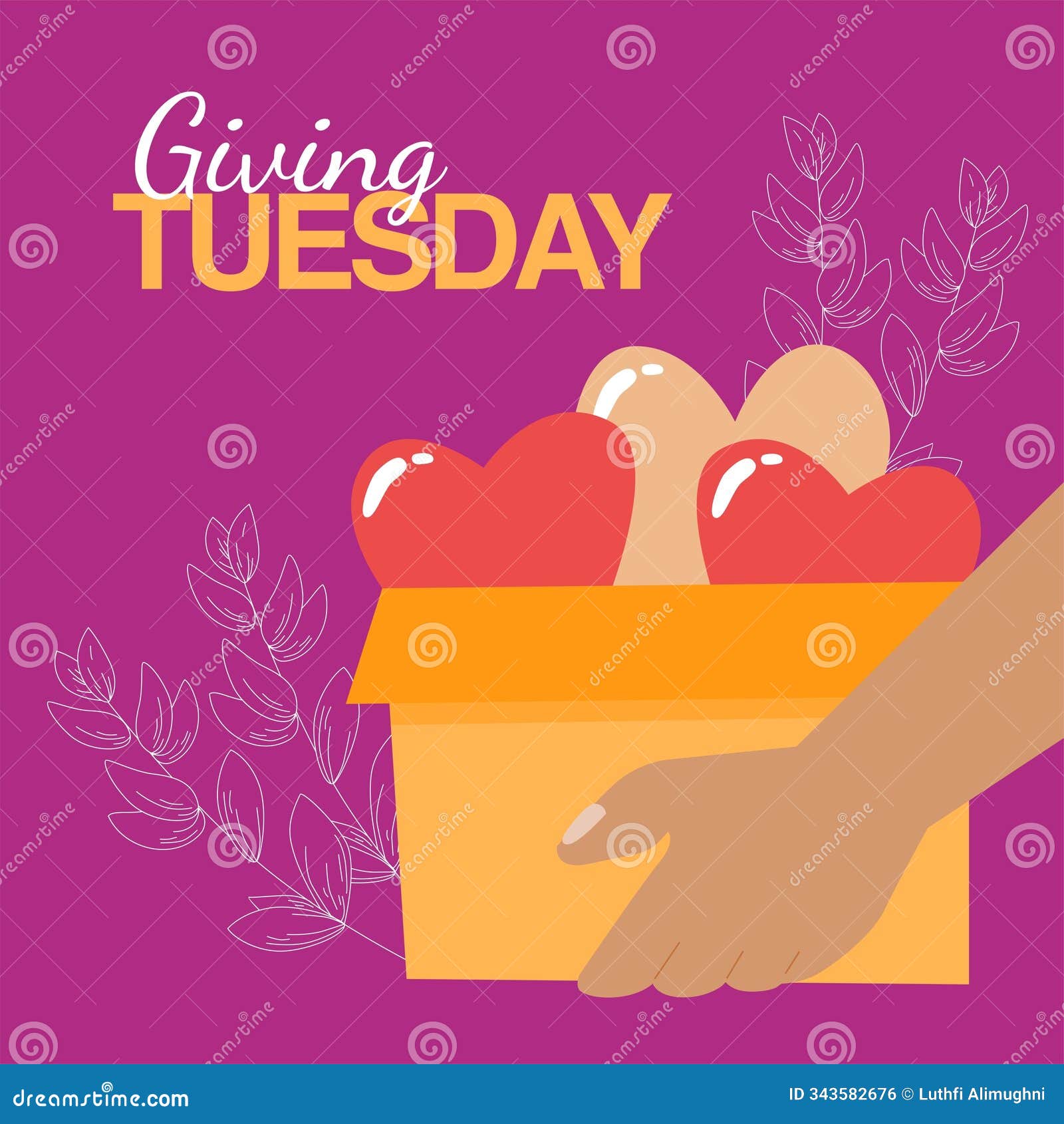 Vector Giving Tuesday Poster Template Stock Vector - Illustration of ...