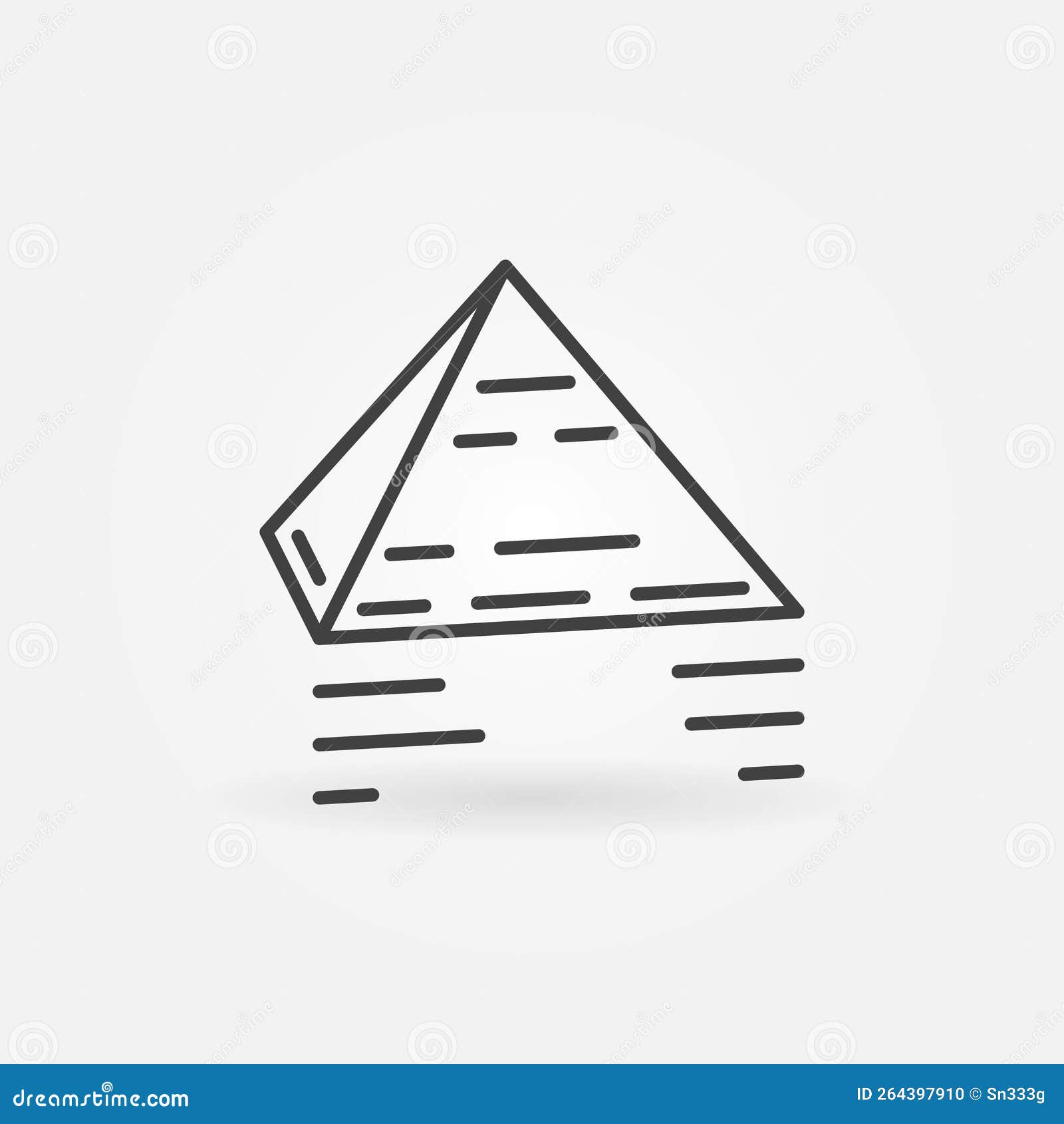 Vector Giza Pyramid Concept Linear Minimal Icon Stock Vector ...