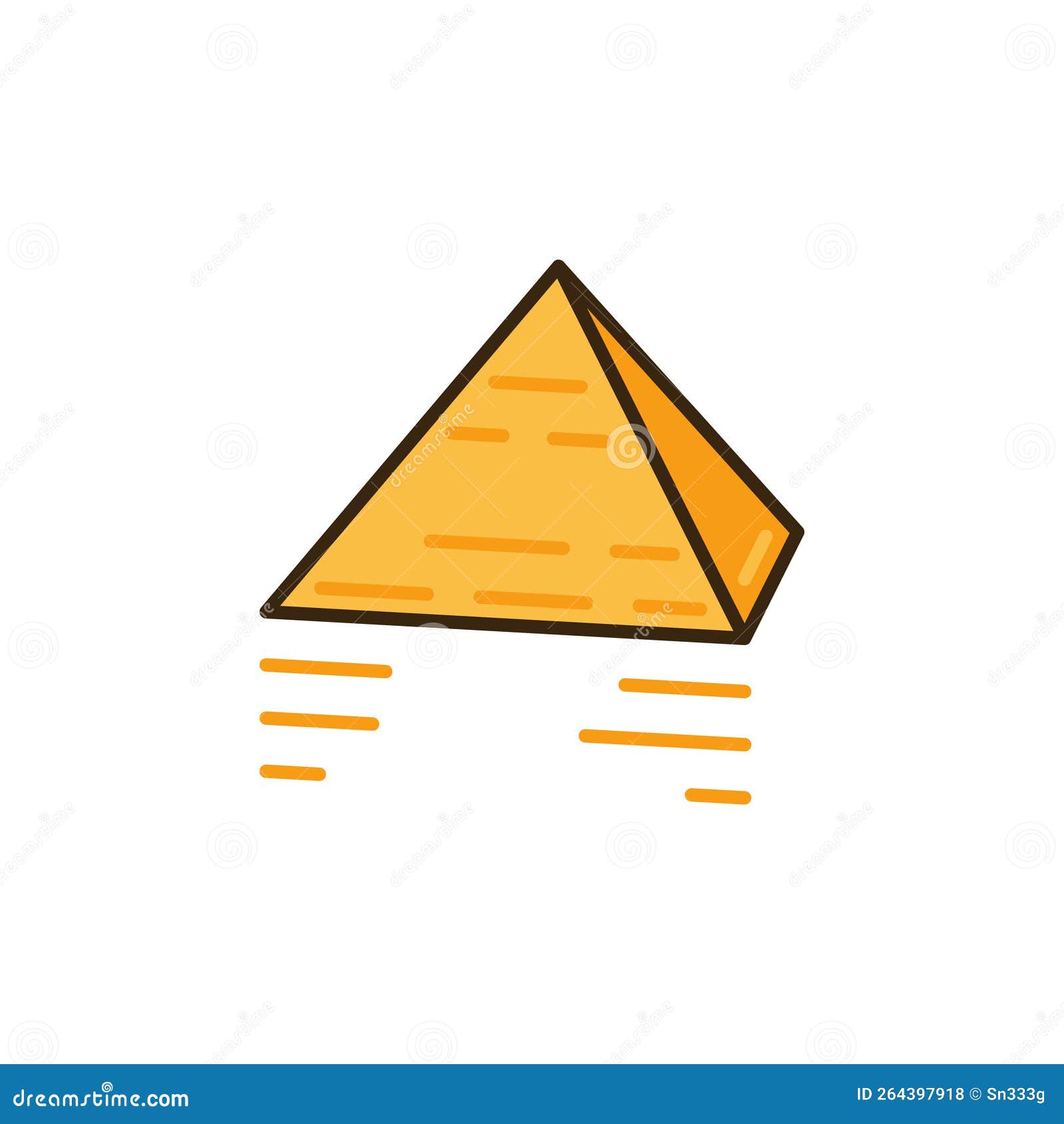 Vector Giza Pyramid Concept Yellow Creative Icon or Symbol Stock Vector ...