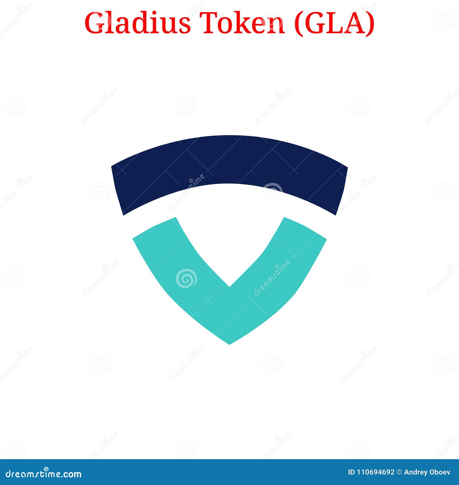 Vector Gladius Token GLA Logo Stock Vector - Illustration of blockchain ...