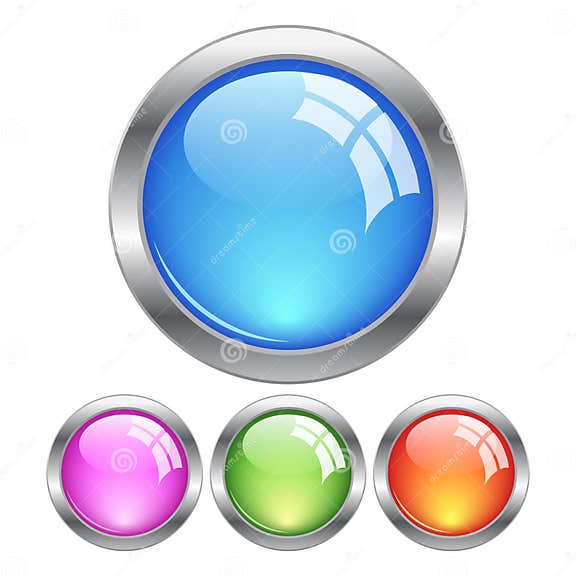 Vector glass buttons stock vector. Illustration of glittering - 26119811
