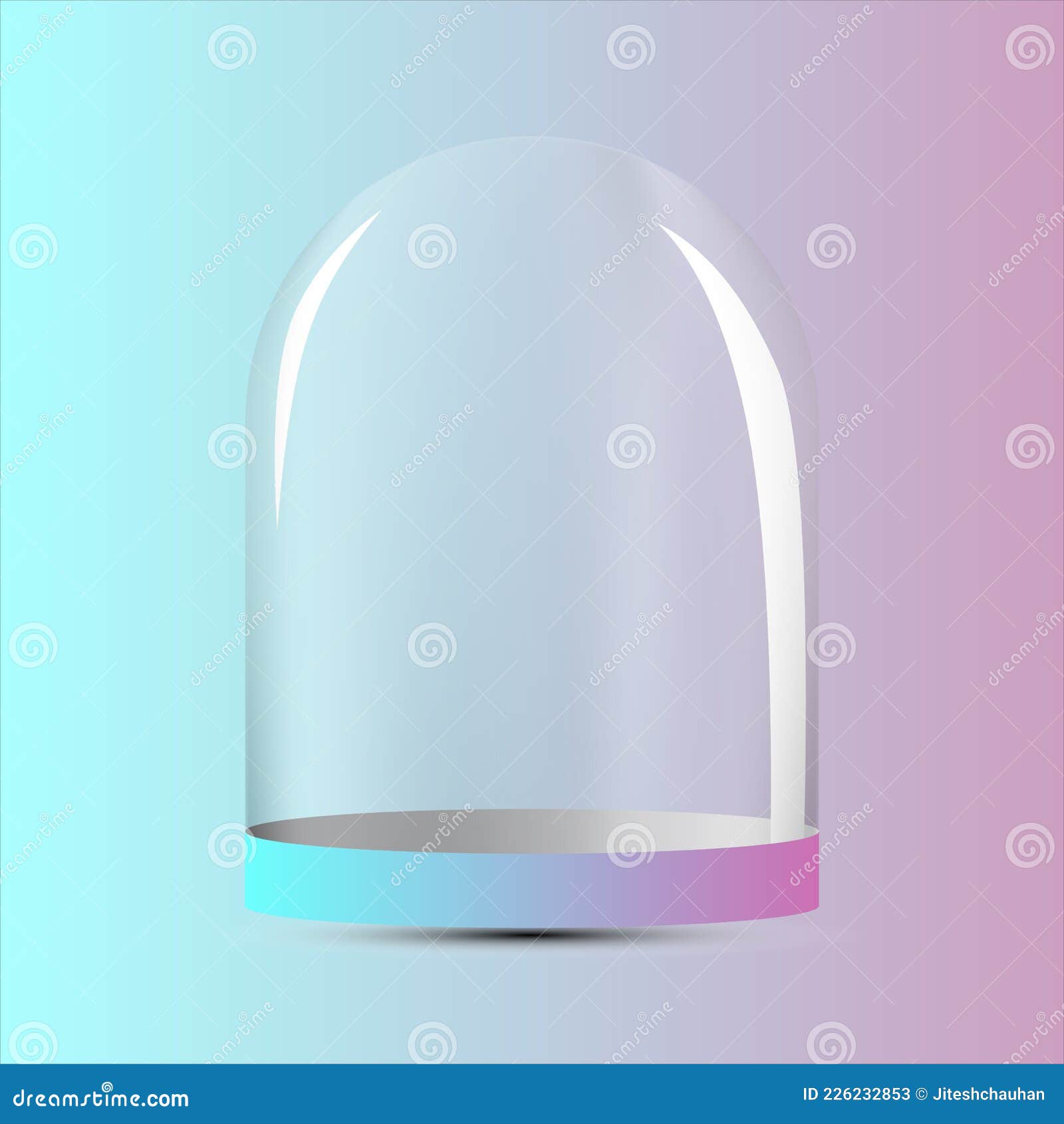 Vector Glass Dome for Product Presentation. Product Display Vector ...