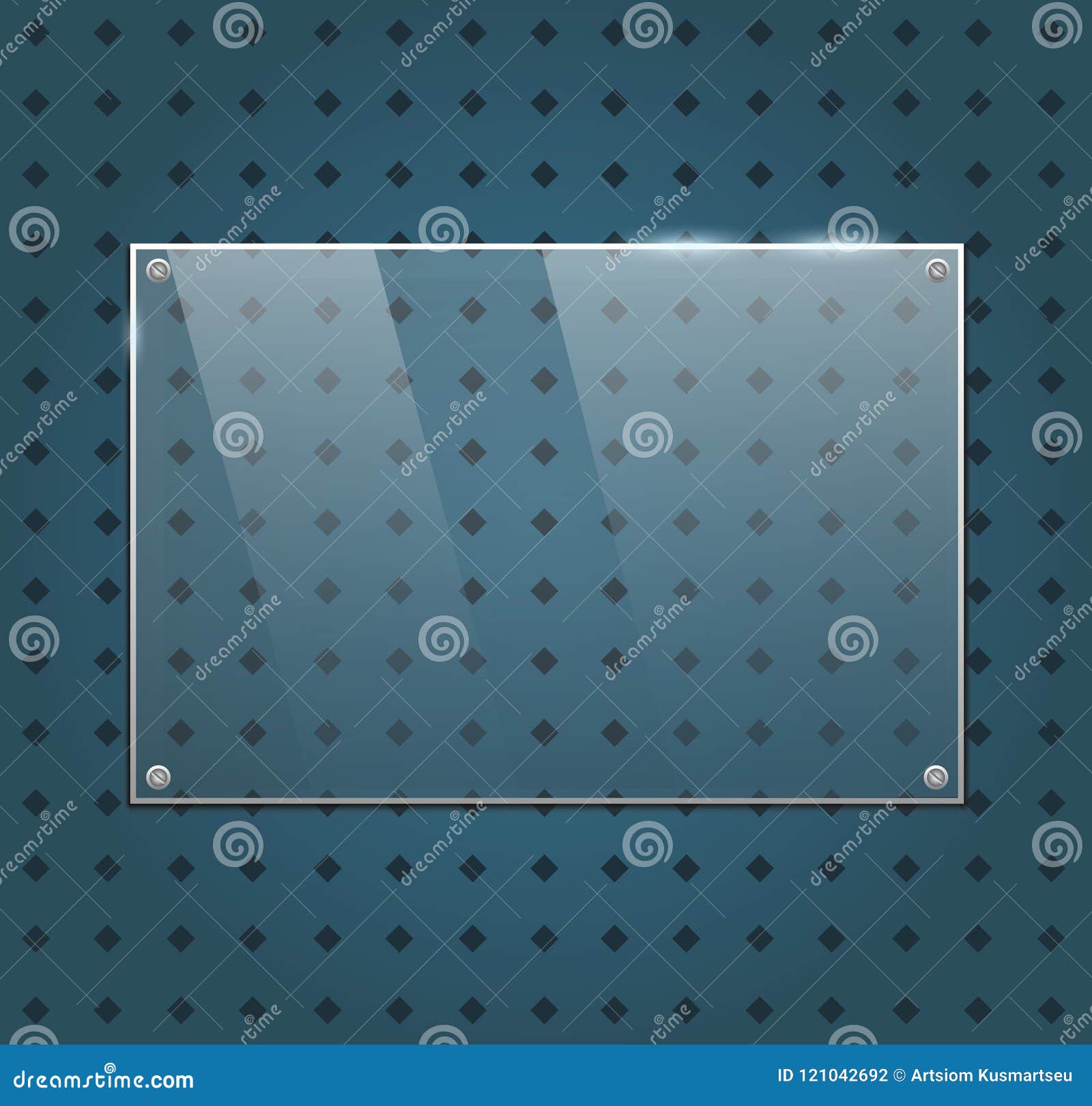Vector glass frame stock vector. Illustration of background - 121042692